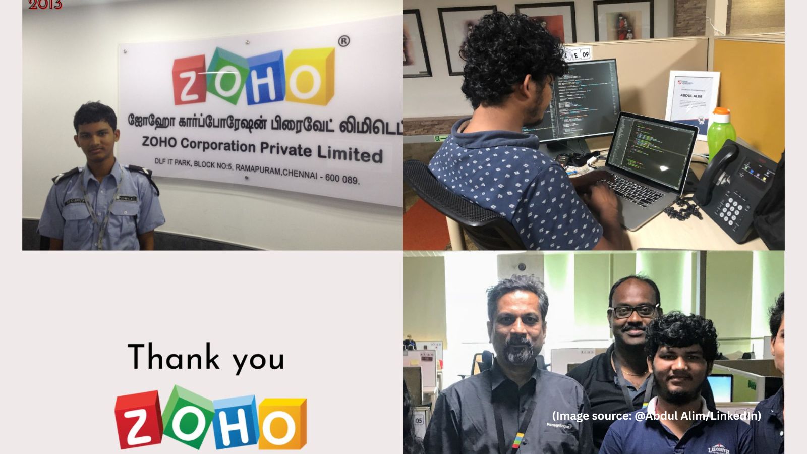 Security guard to software engineer, Zoho’s Abdul Alim inspires the Internet with his journey ...
