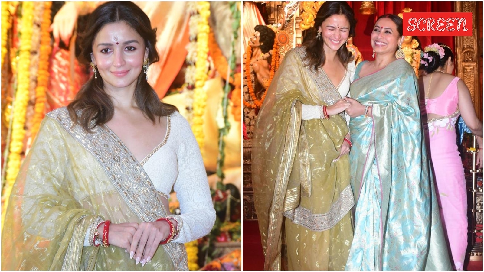 Alia Bhatt visits Rani Mukerji and Kajol’s Durga Puja pandal, gets mobbed while leaving but ...