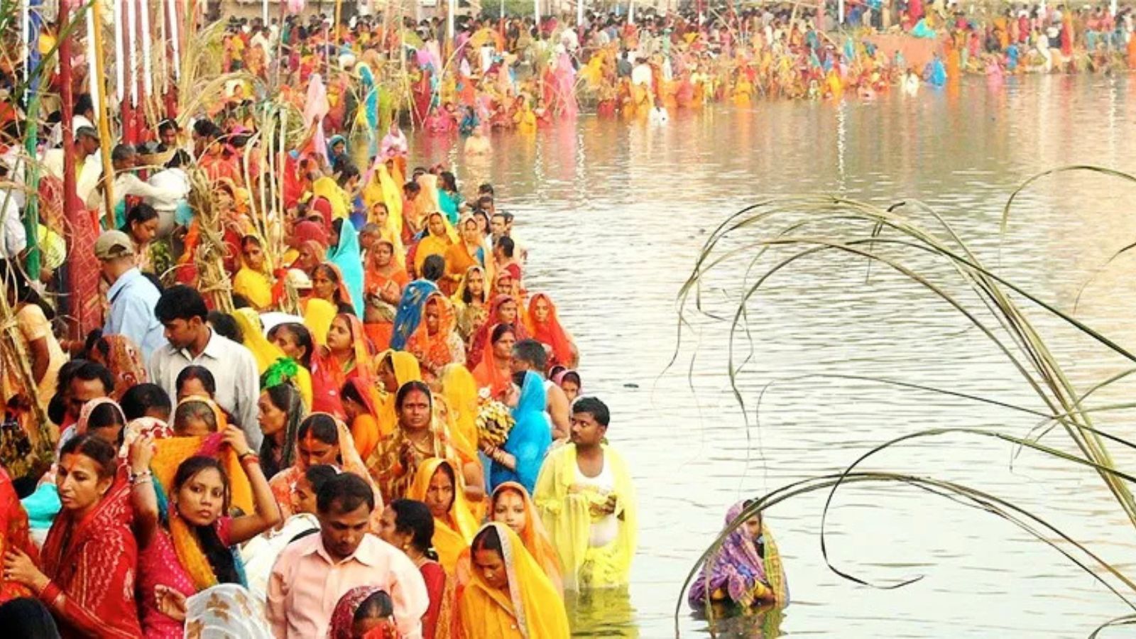 Preparations on for Chhath Puja at Chandigarh Sector 42 Lake ...
