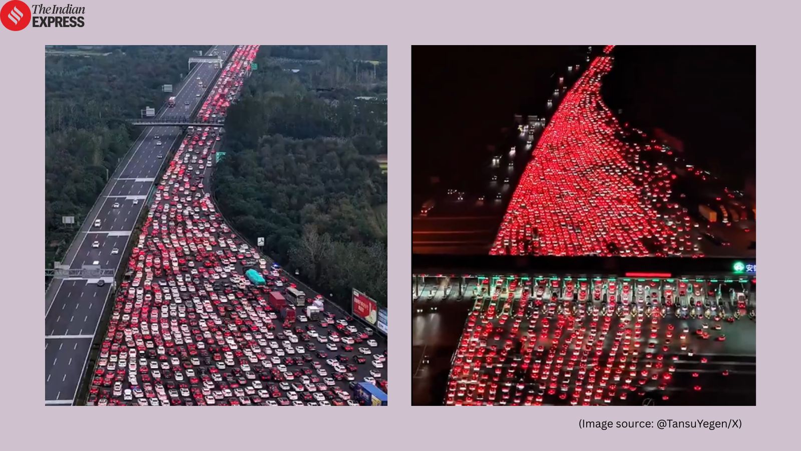 China’s largest toll road sees 24-hour traffic jam as millions return ...