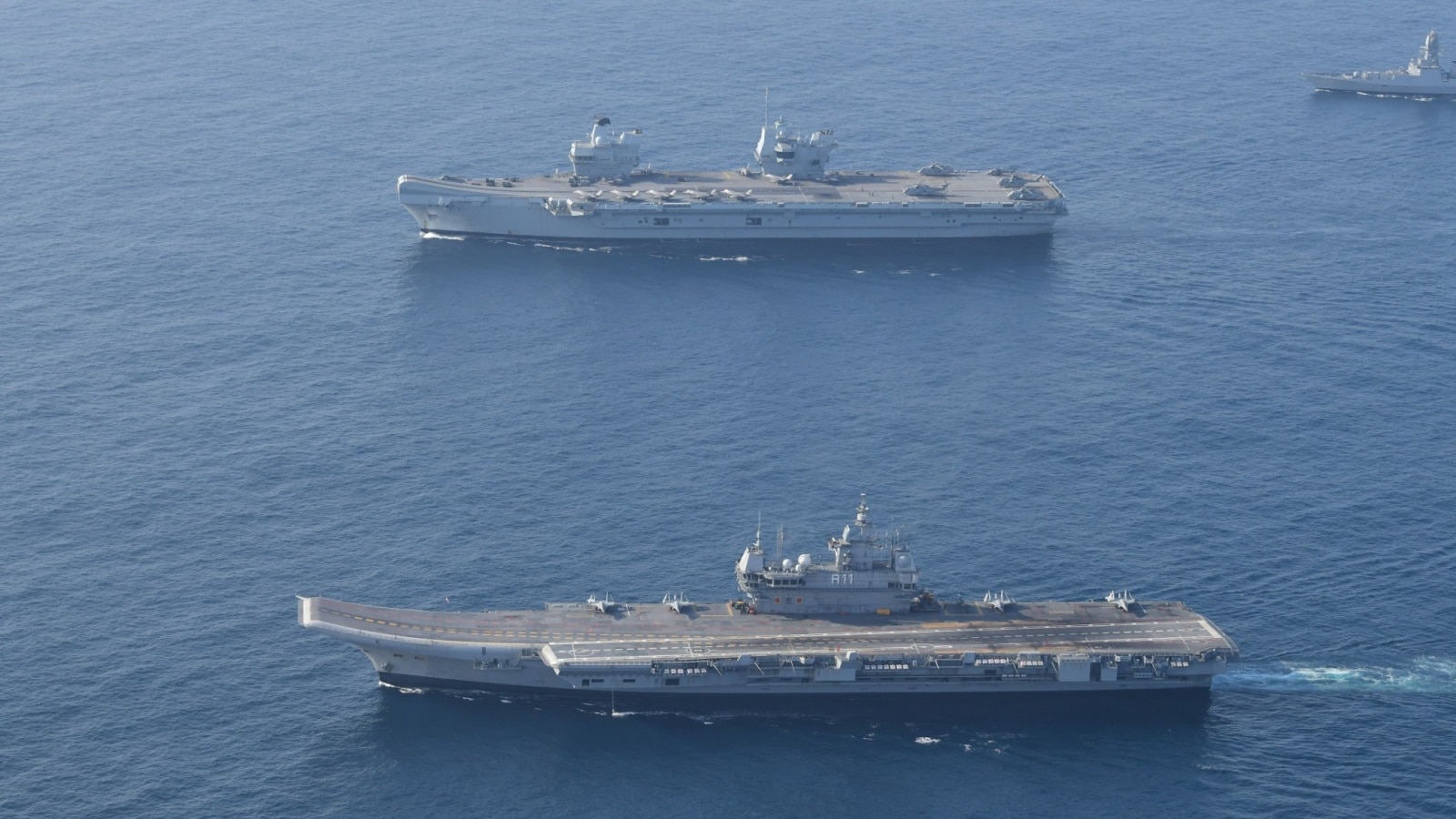 Exercise Konkan 2025: Indian and UK Carrier Strike Groups engage in ...