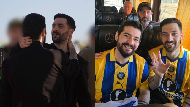 Watch: Twin Israeli hostages return home wearing jerseys of favourite ...