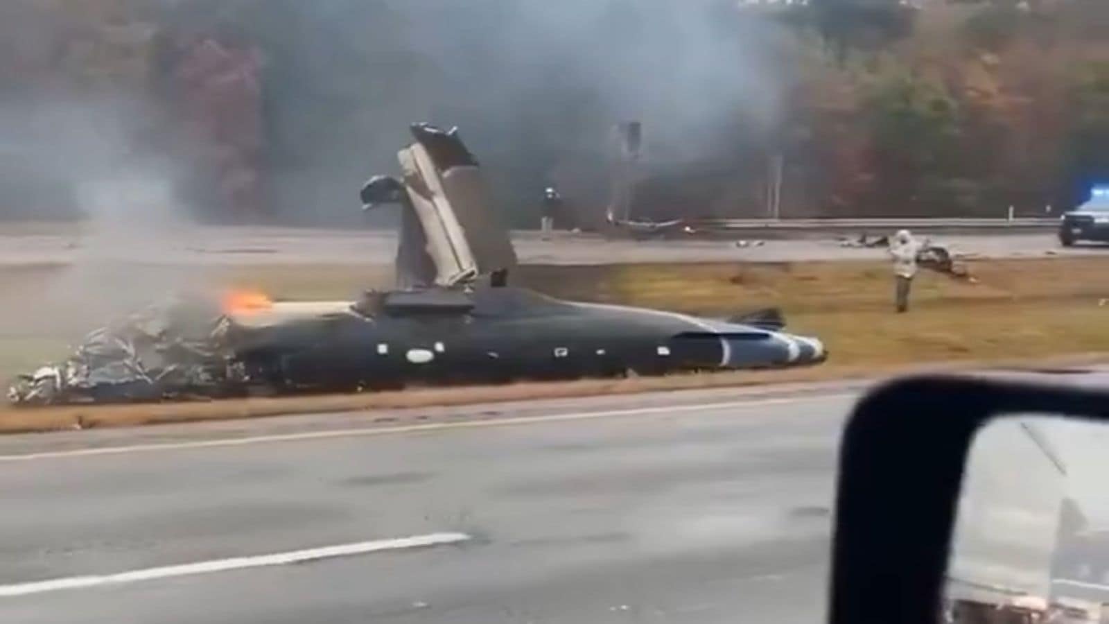 Plane crash along US highway forces closure of Massachusetts roadway ...