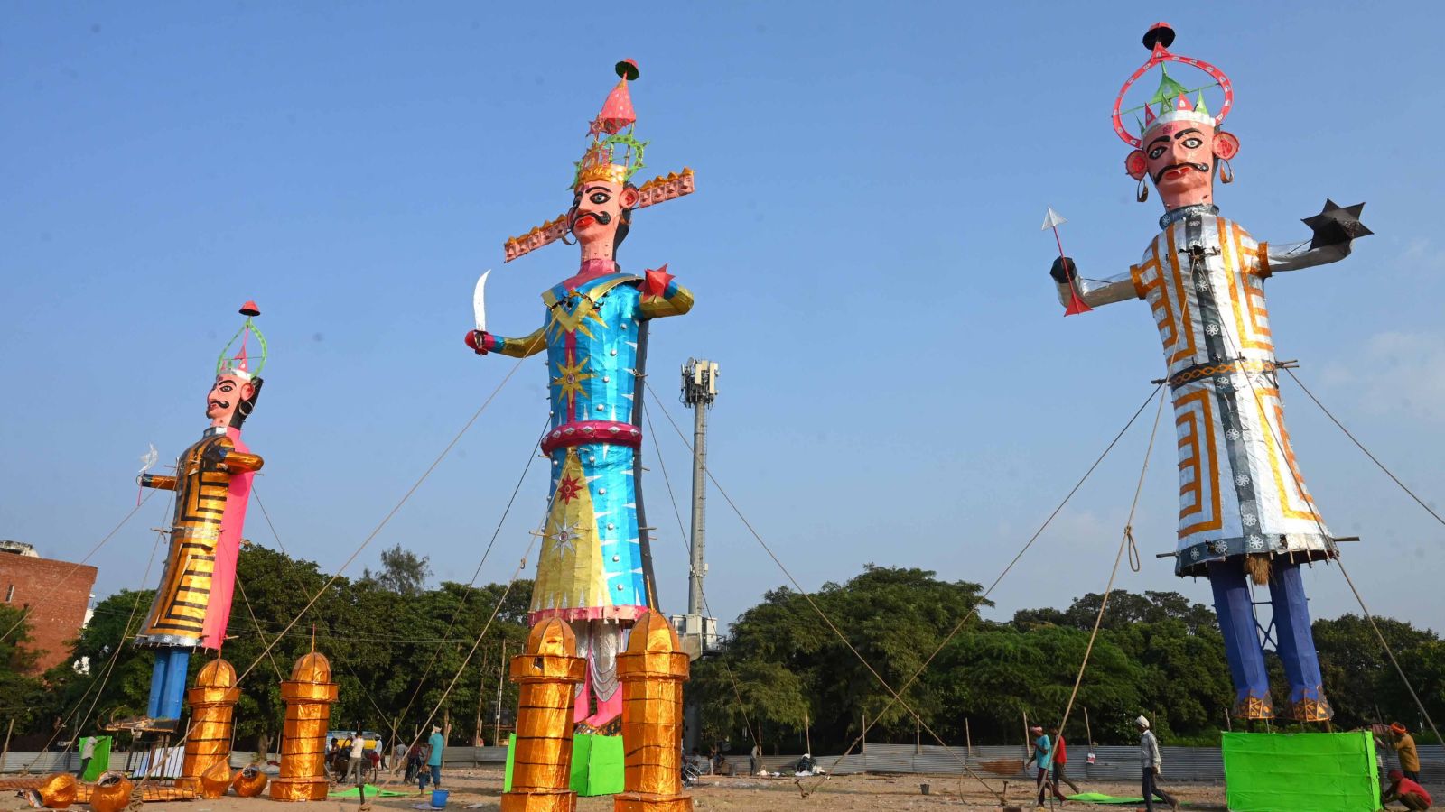 Tricity’s tallest effigy in Panchkula: 180-foot tall, worth Rs 25 lakh ...