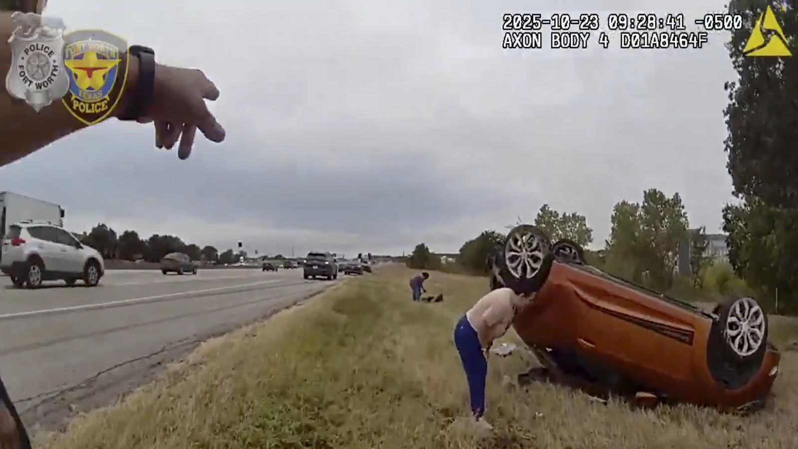 Watch: Texas officers rescue baby pinned under overturned car after ...