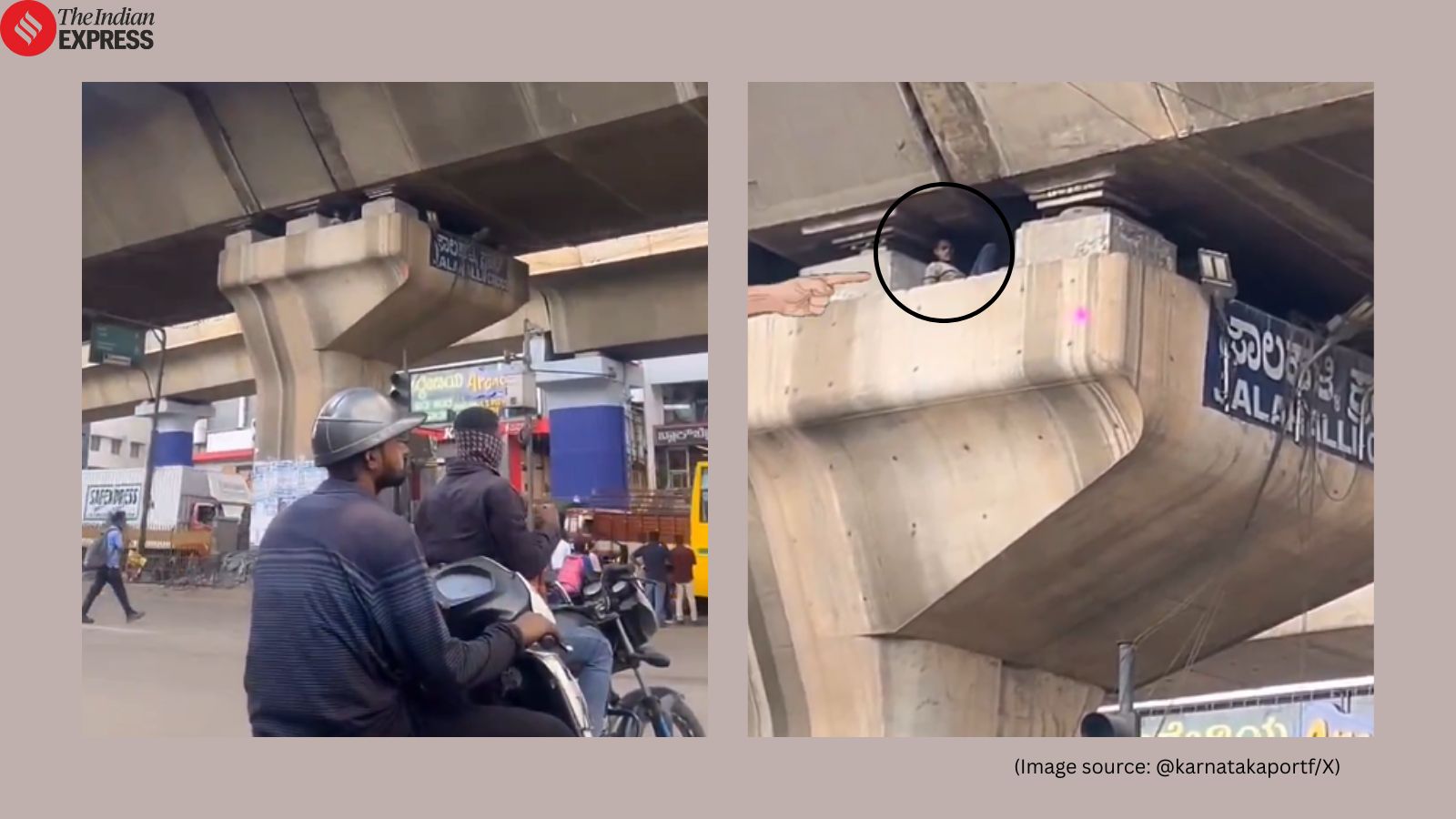 ‘How did he get there?’: Bengaluru man found sleeping inside flyover ...