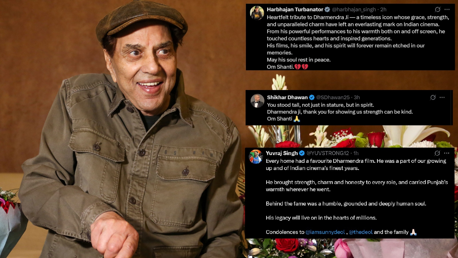 ‘Every home had a favourite Dharmendra film’: Virat Kohli, Yuvraj Singh, Harbhajan Singh and ...