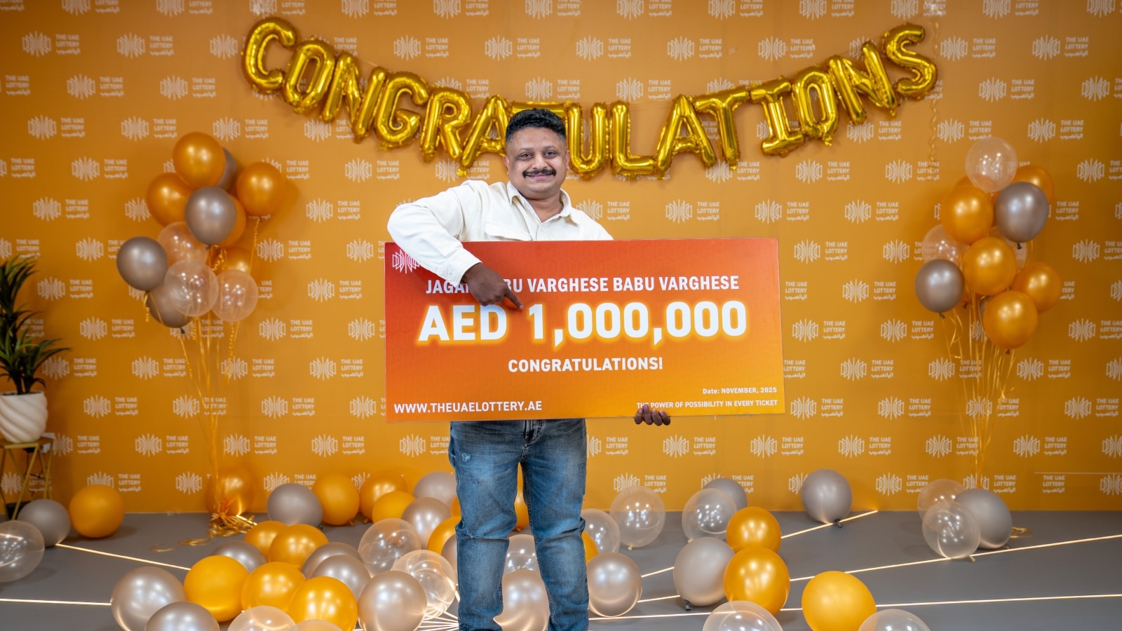 Indian man in UAE wins AED 1 Million lottery, vows to support children’ education and elderly ...