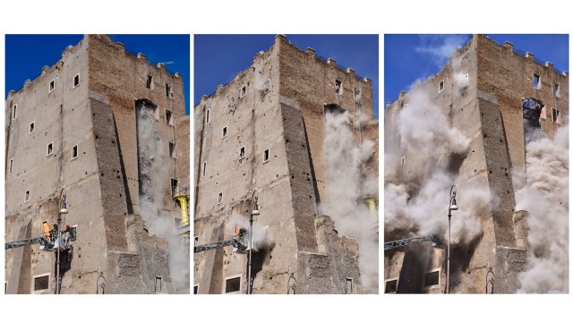 Worker trapped under collapsed medieval tower in Rome dies, media says ...