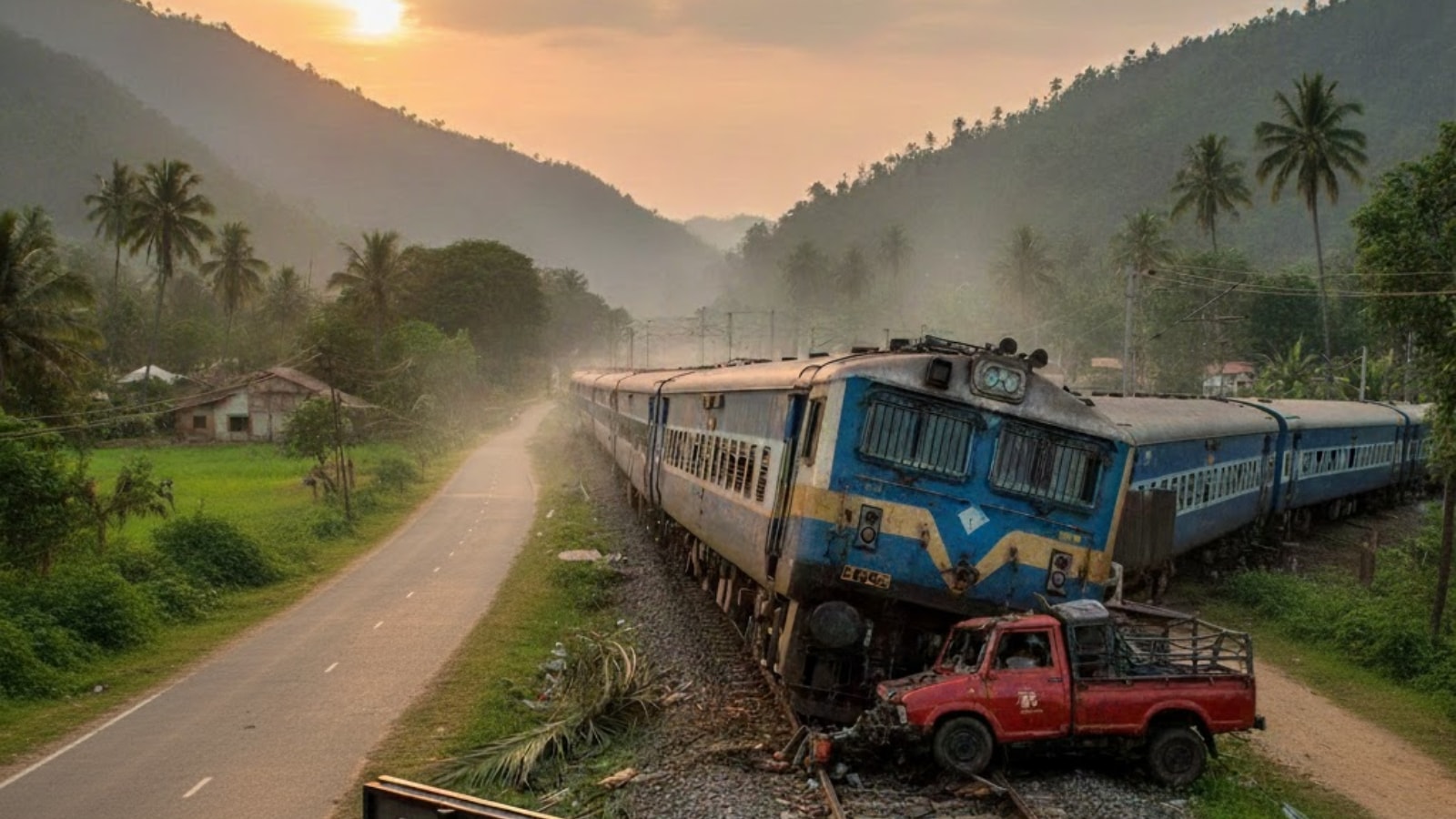 Passenger train rams into pickup truck in Tripura’s Dhalai district ...
