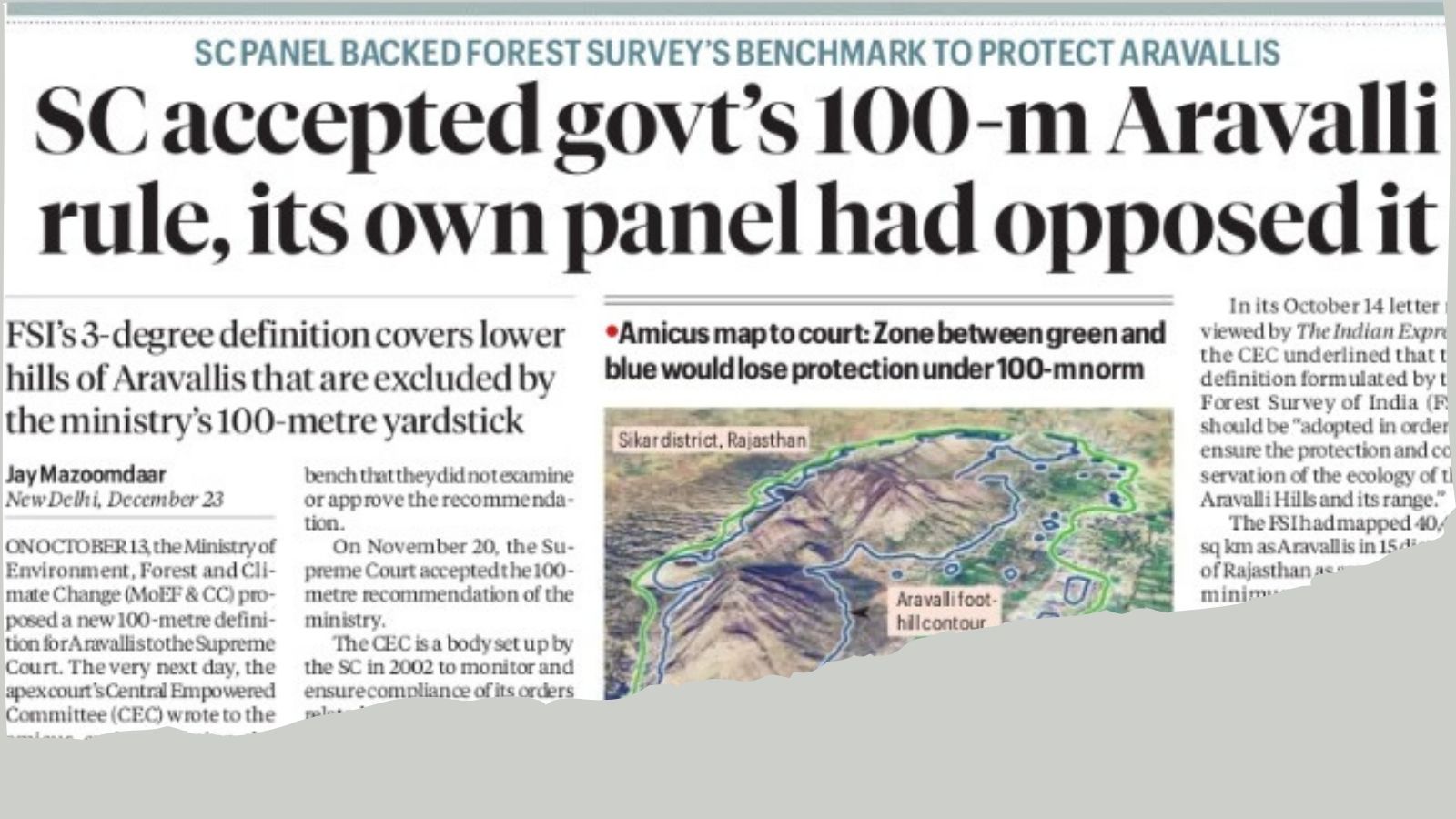 Aravalli Hills definition row: Supreme Court stays order accepting '100 ...