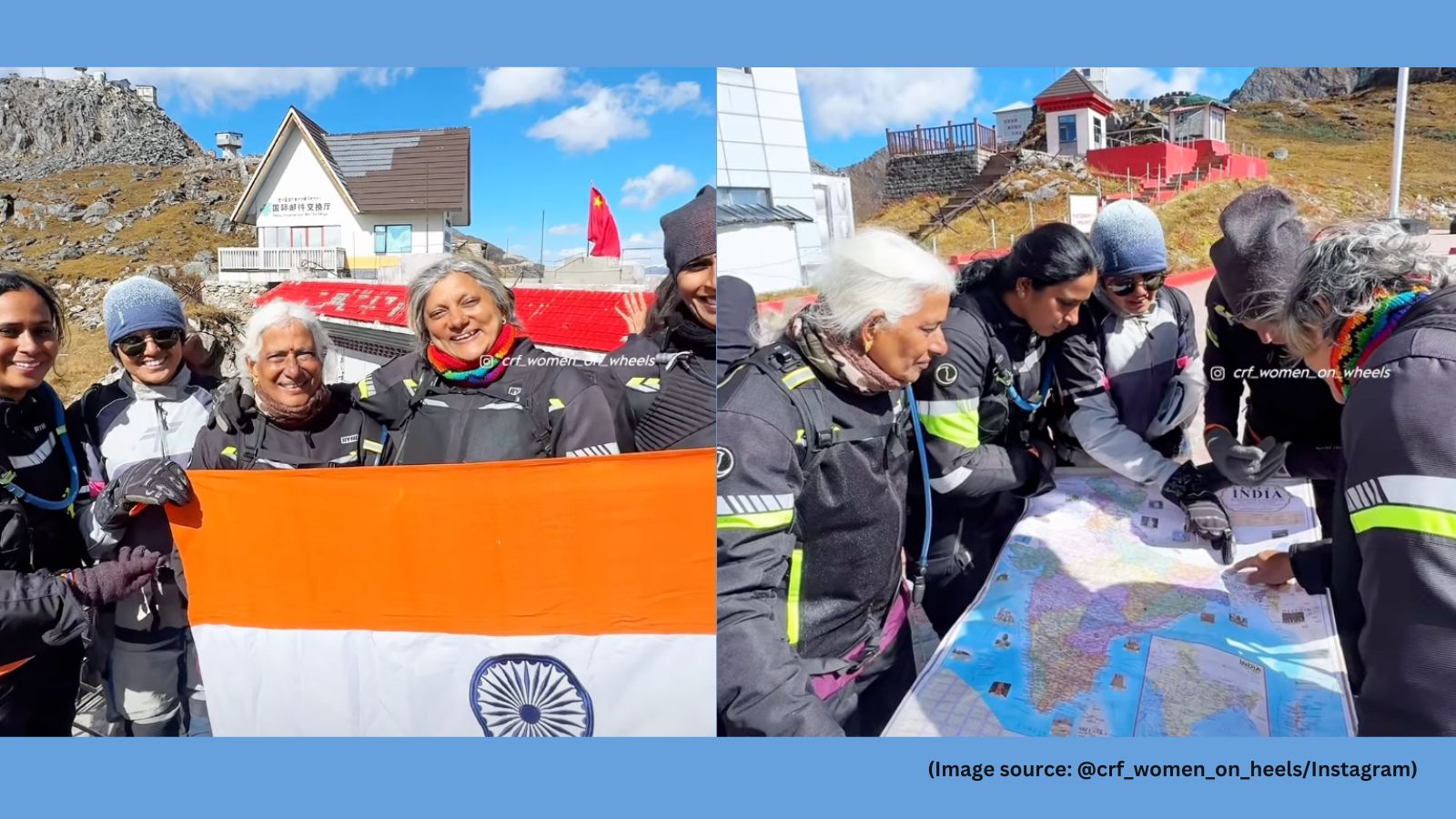 Elderly women bikers complete high-altitude rise to Nathula Pass, share ...