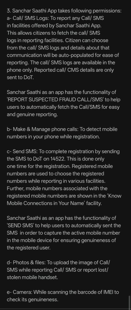 Sanchar Saathi app: All the data govt-mandated app collects from your ...