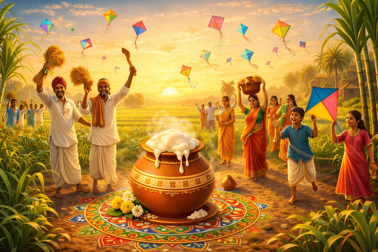 Makar Sankranti, Pongal, Uttarayan 2026 wishes: ChatGPT, Nano Banana ...