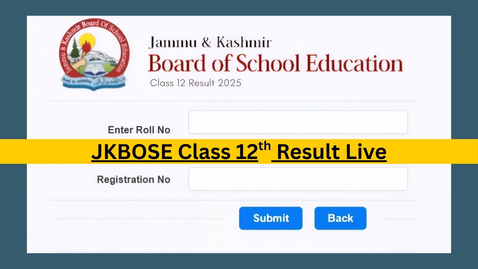 Jkbose.nic.in, JKBOSE Class 12th Result 2025 Direct Link at jkresults ...