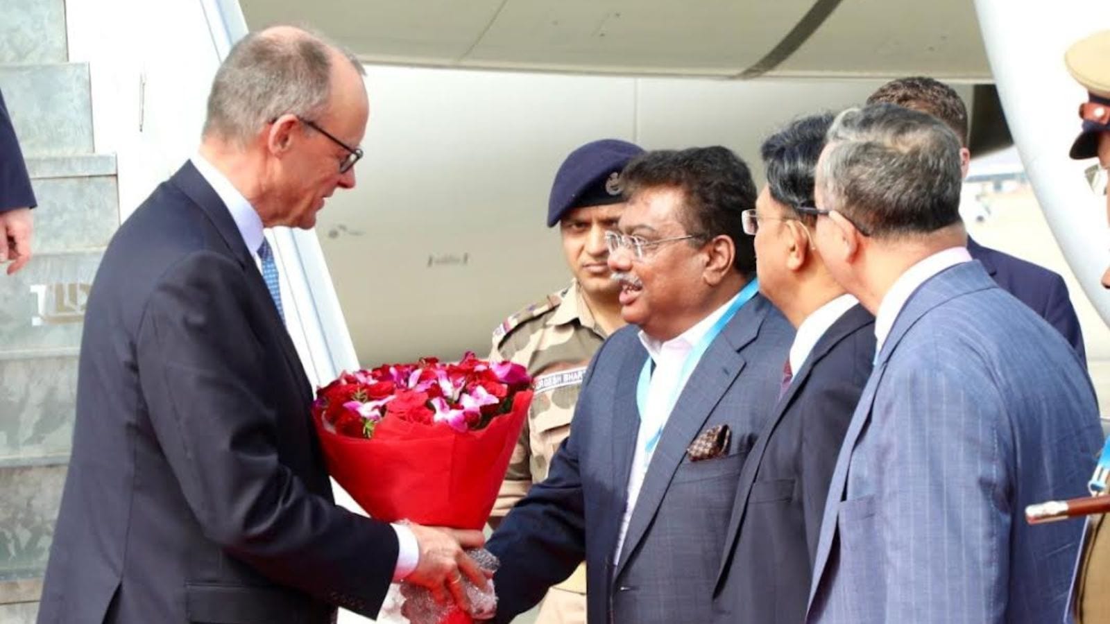 German Chancellor Friedrich Merz arrives in Bengaluru to visit Bosch ...