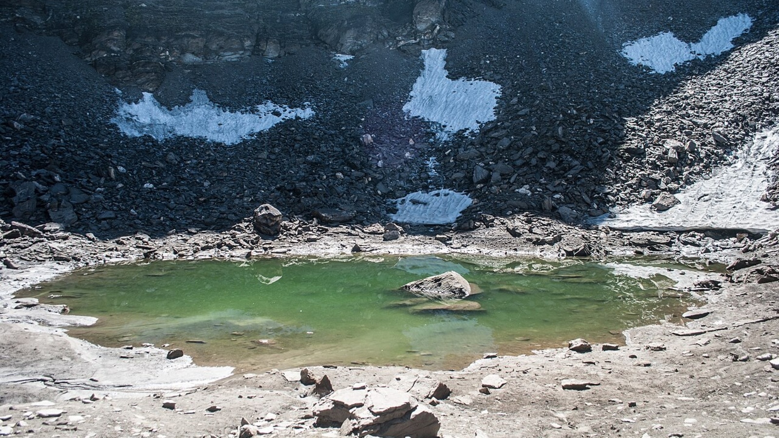 Frozen lakes in India