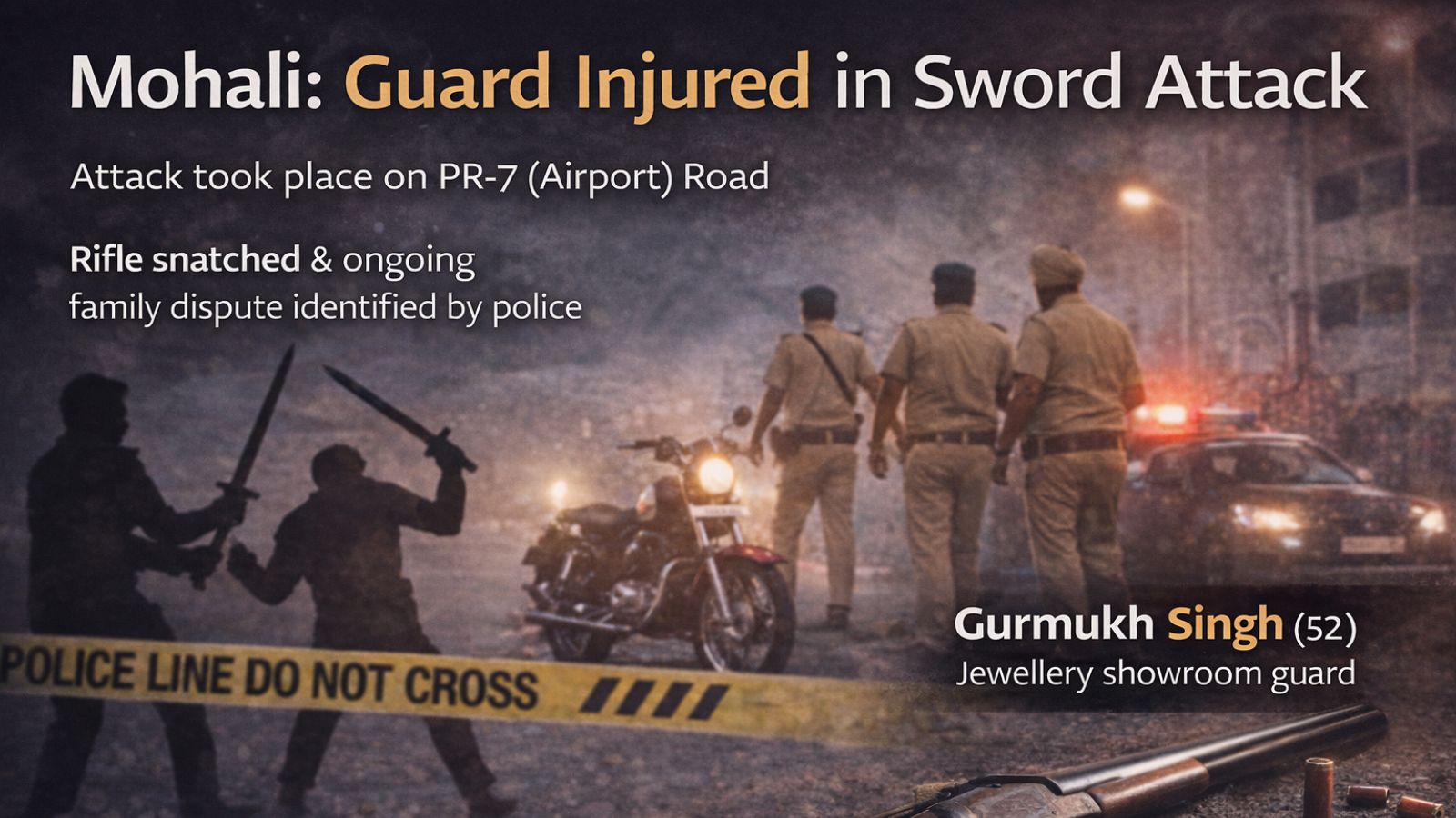 Sword Attack on Mohali’s Busiest Road: Security Guard Brutally ...