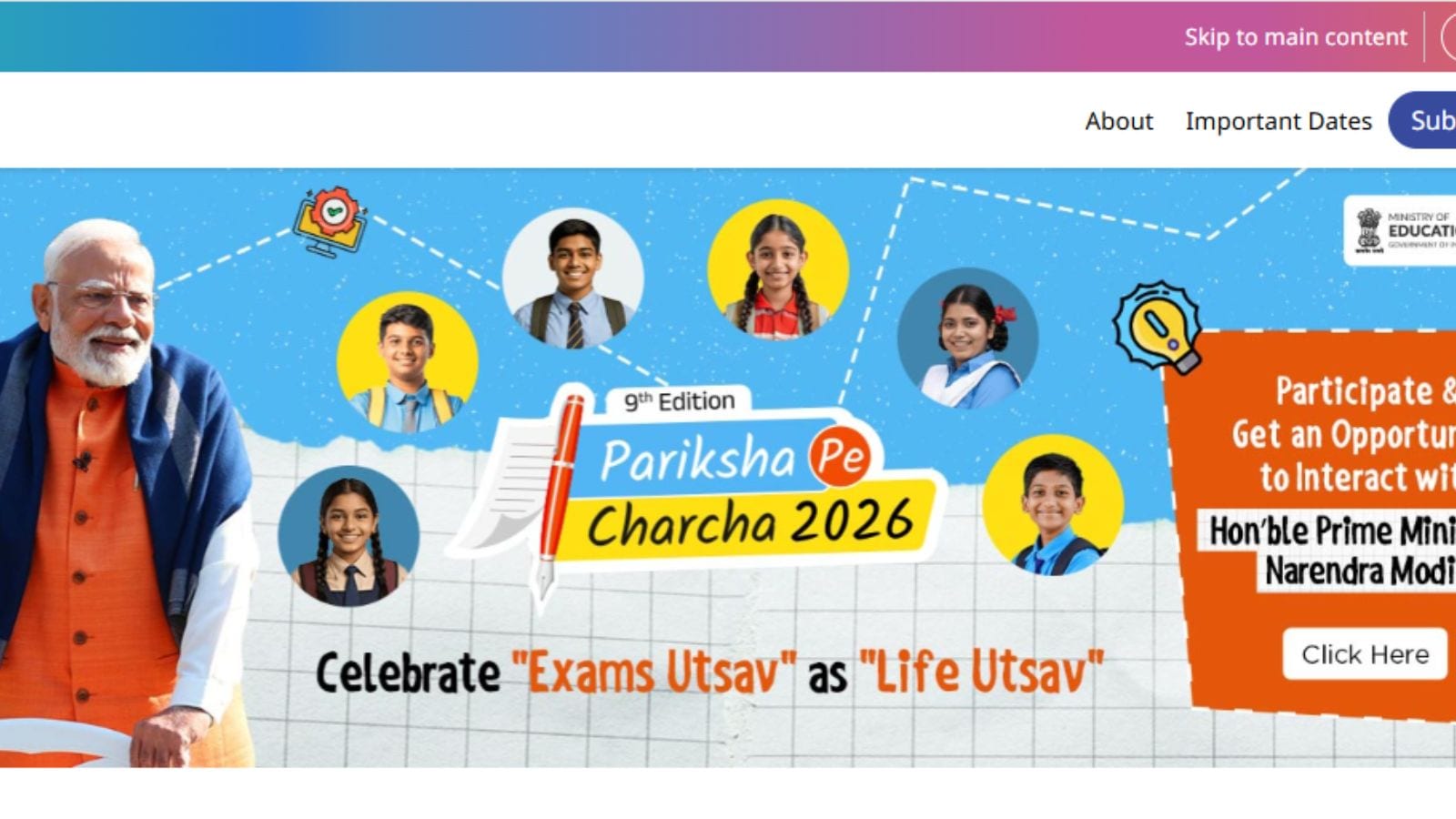 Pariksha Pe Charcha 2026 Date: PM Modi to interact with students in Feb ...