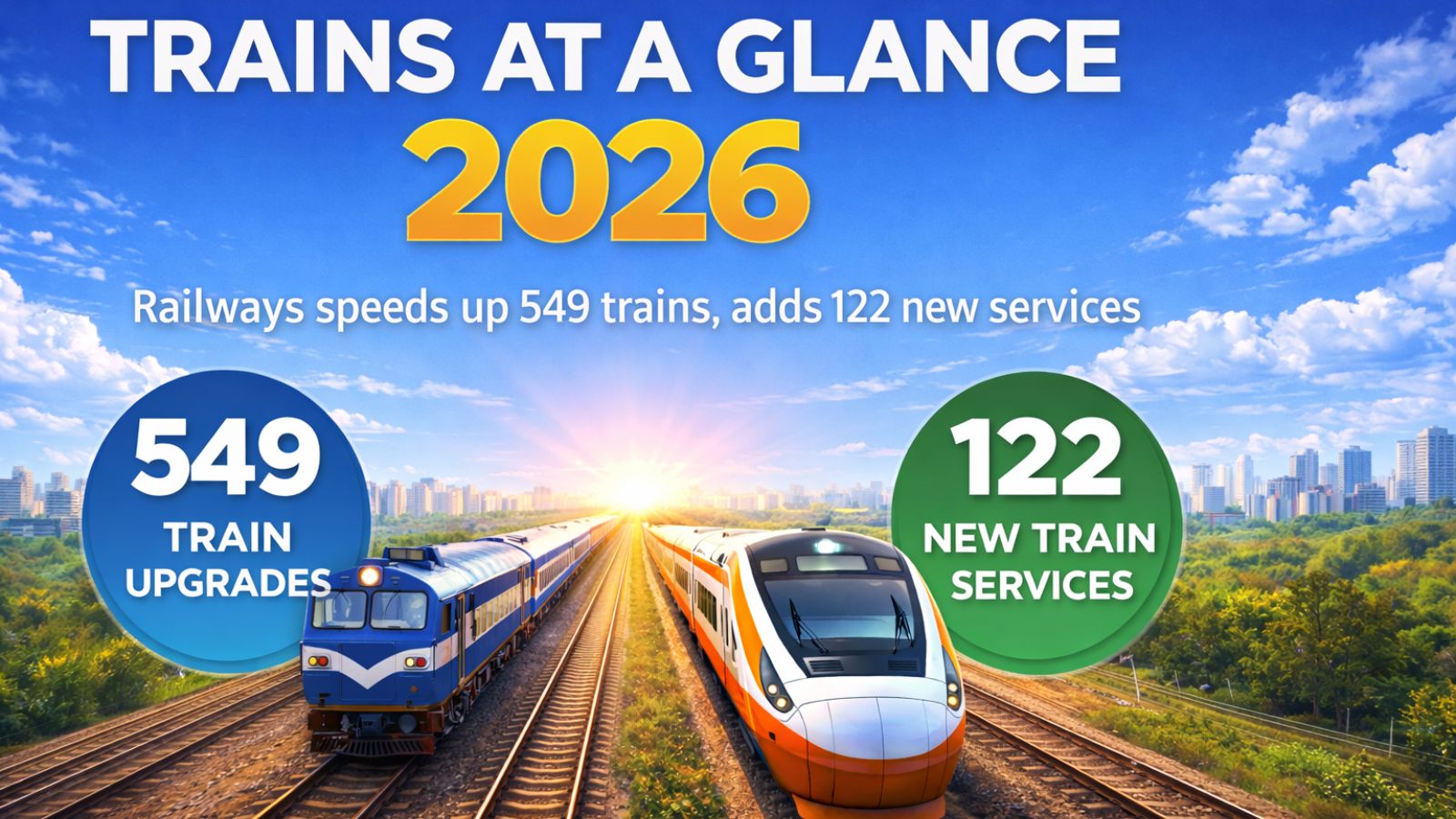 Trains at a Glance 2026 released: Railways speeds up 549 trains, adds ...