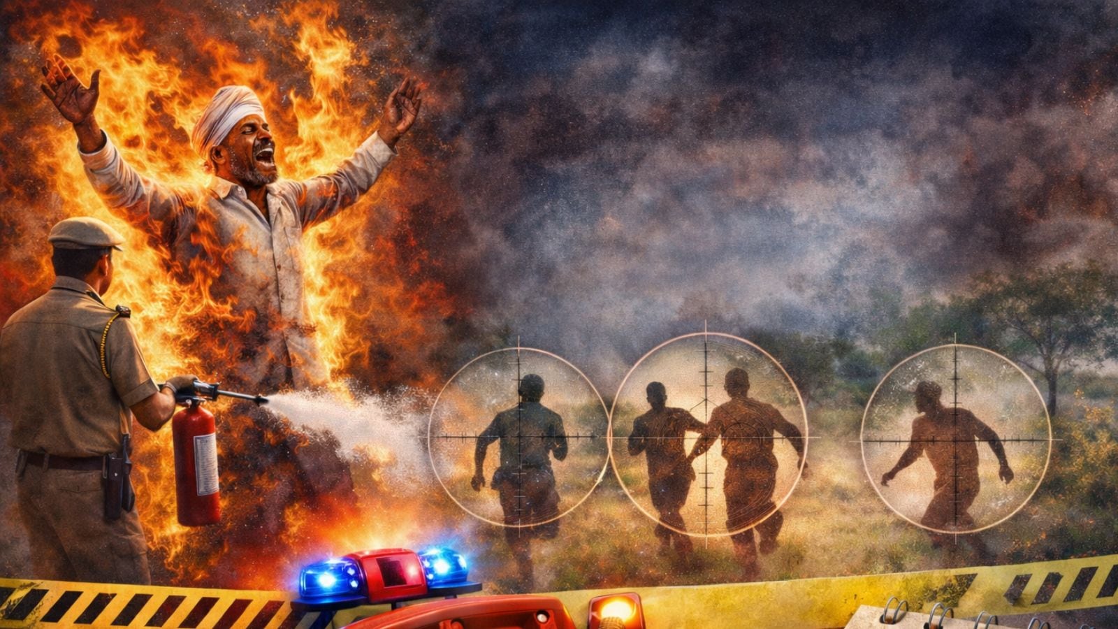 After ‘self-immolation’ bid by farmer, search on for sarpanch and 4 relatives booked for attempt ...