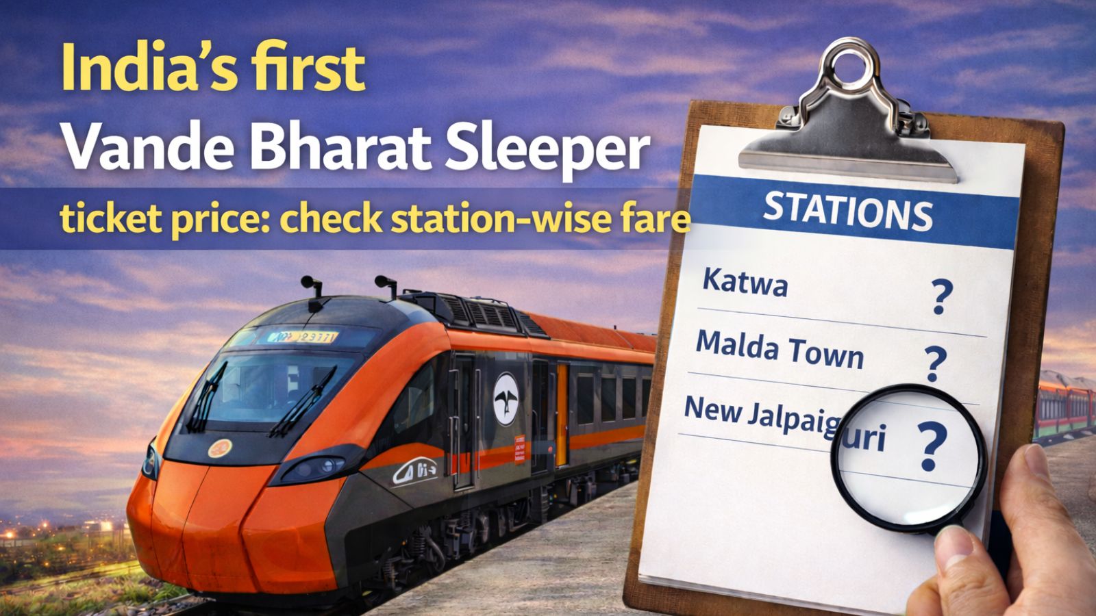 Kamakhya to Howrah Vande Bharat Sleeper ticket price: check station ...