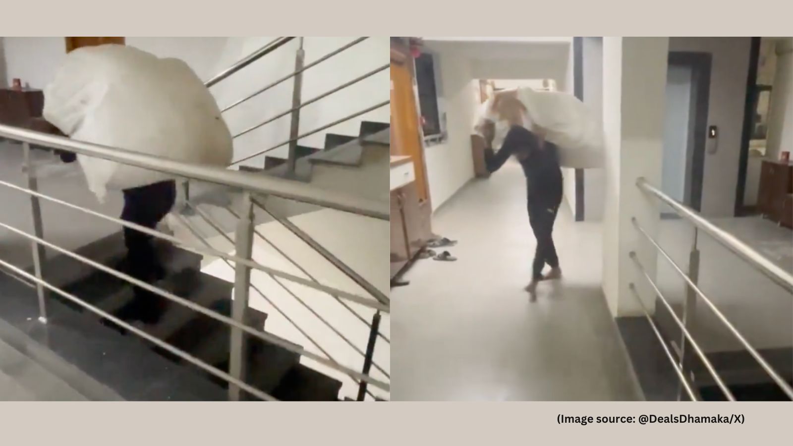 ‘Denied elevator’, delivery agent climbs to 6th floor carrying heavy ...