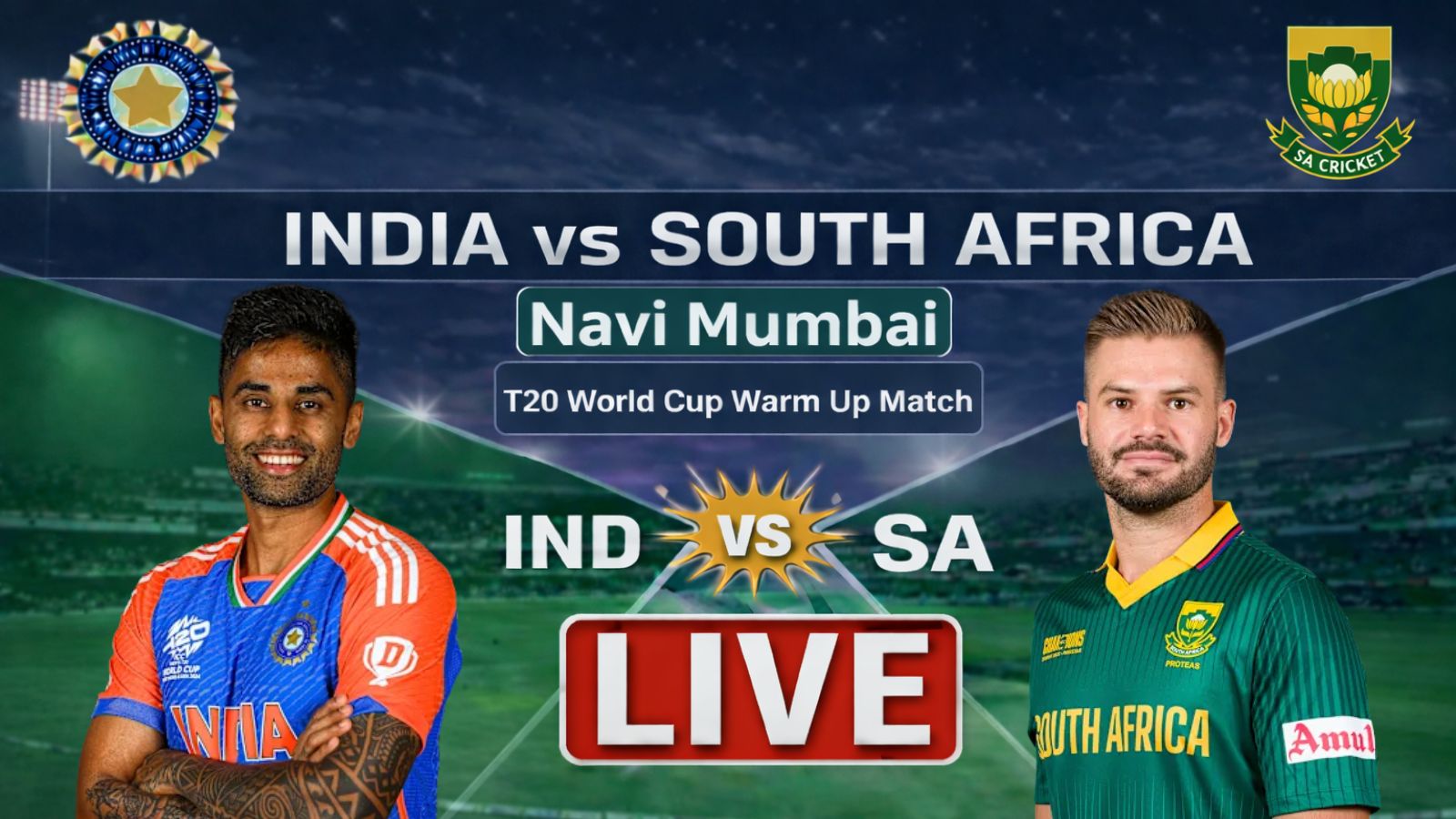 IND vs SA Live Cricket Score: India vs South Africa T20 World Cup Warm ...