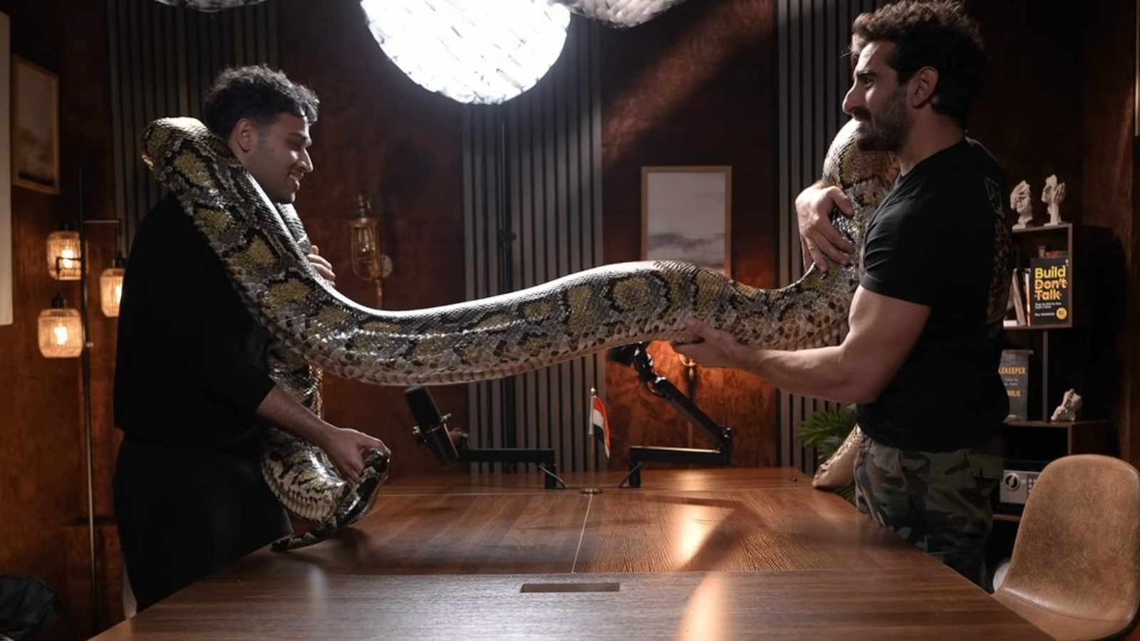 Raj Shamani Brings Live Snake to Podcast with Paul Rosolie, Internet Reacts