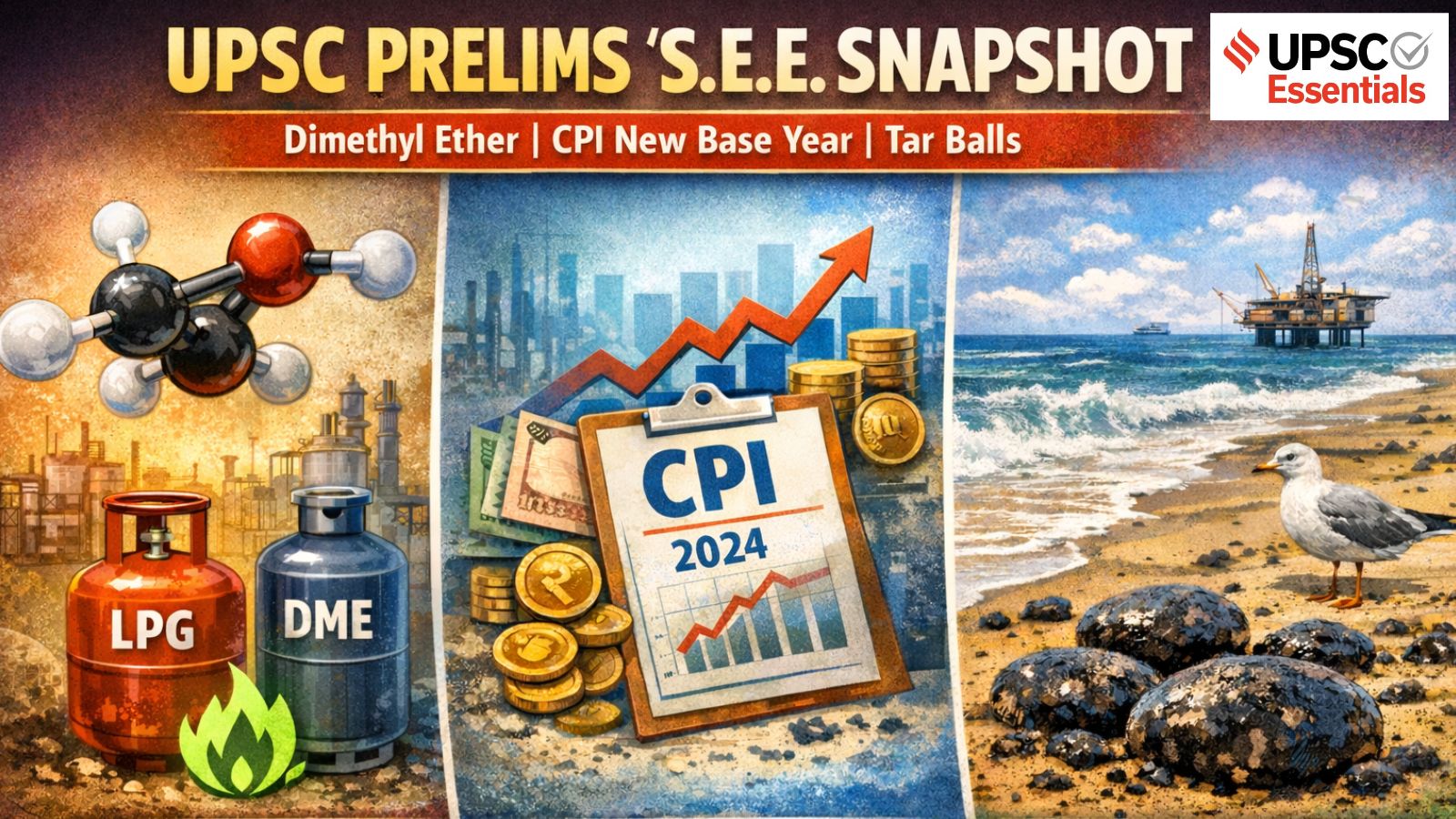 UPSC Prelims S.E.E. Snapshot: Dimethyl Ether, New Base year of CPI, Tar ...
