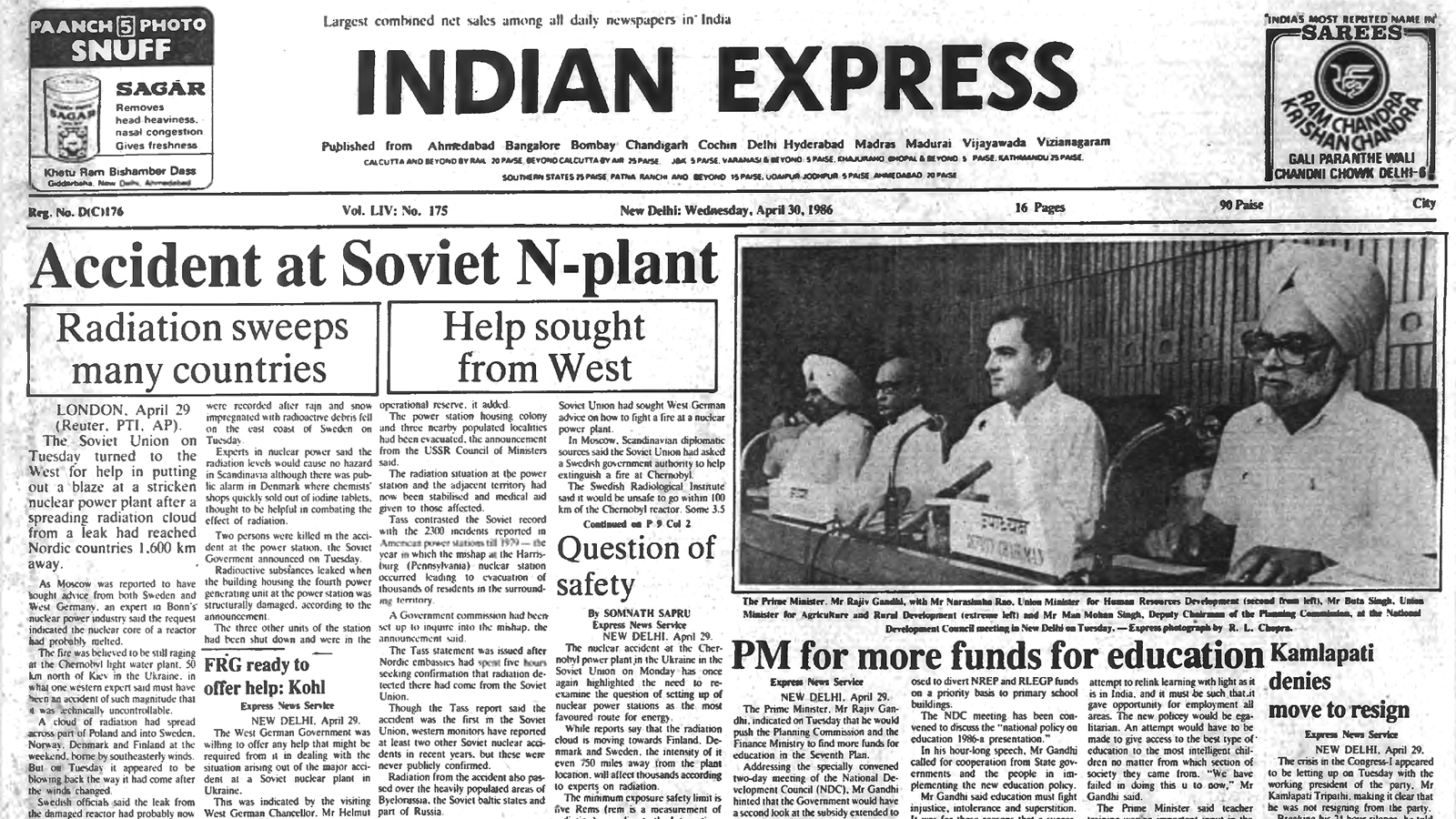 40 years ago April 30, 1986: Chernobyl radiation | The Indian Express
