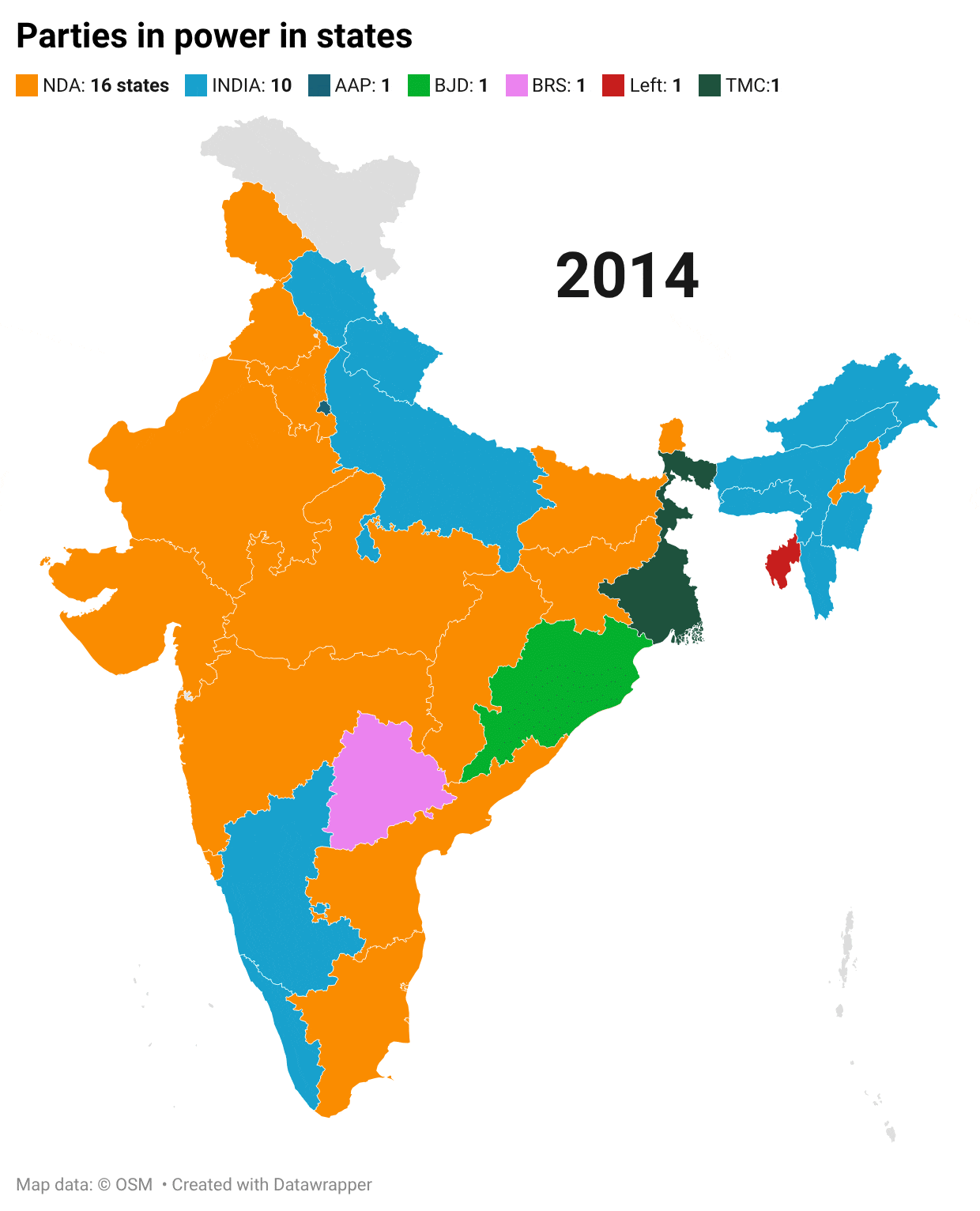 With BJP set to win Bengal, how India’s political map has changed ...
