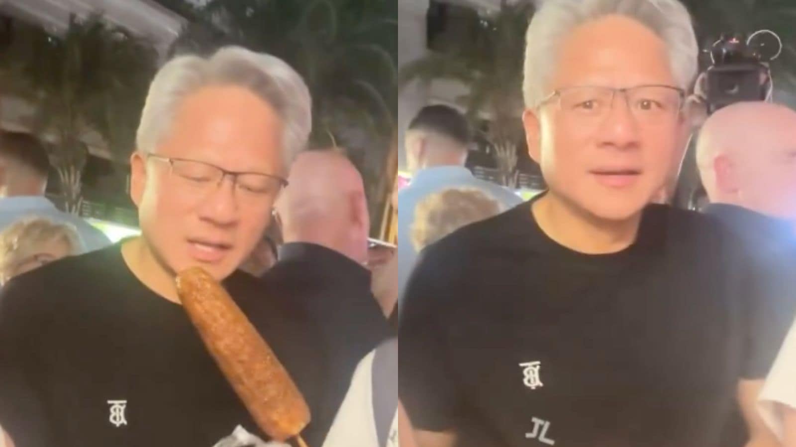 Nvidia CEO Jensen Huang Offers to Pay Crowd at Taiwan Food Stall