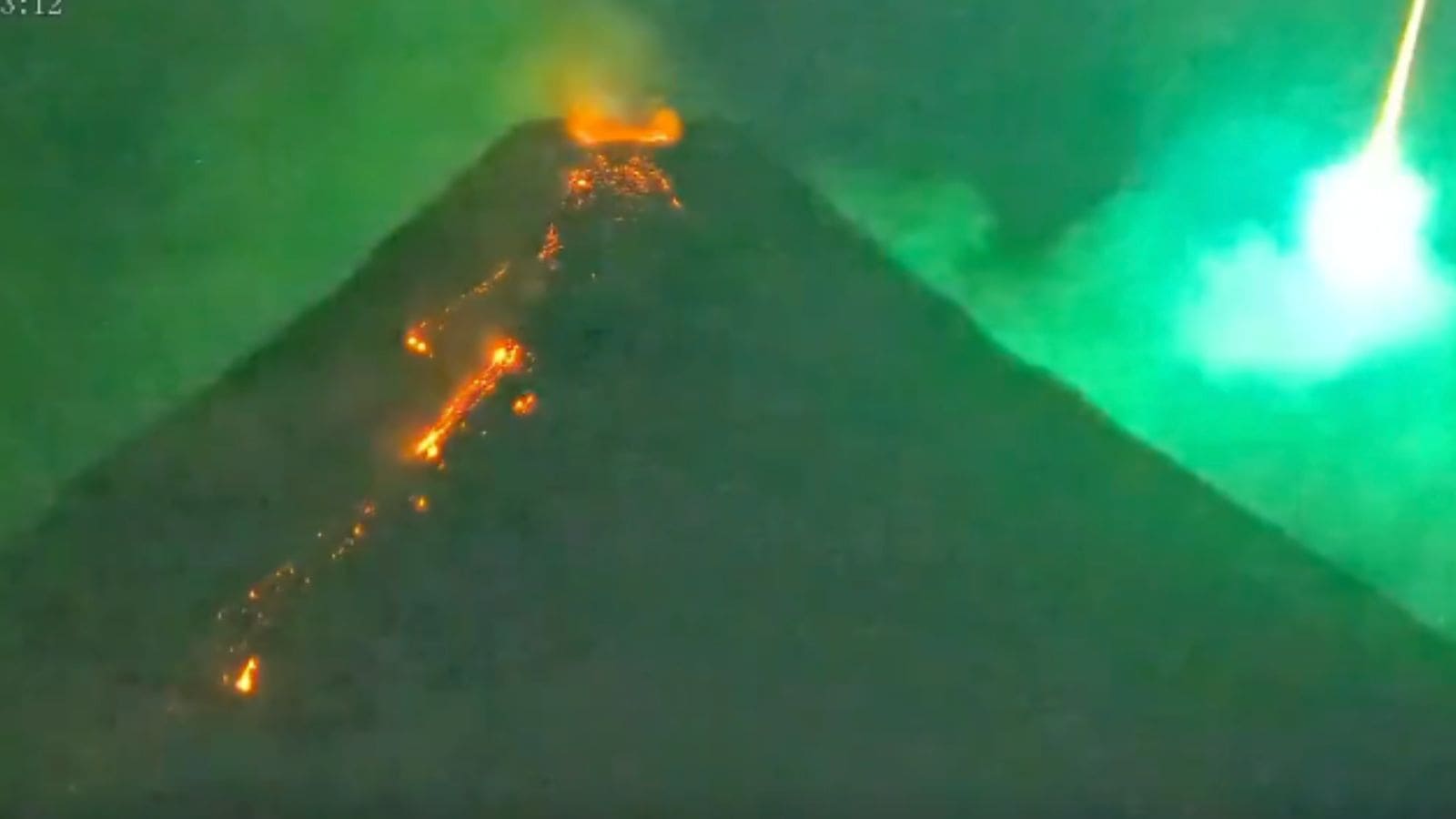 Rare Green Meteor Captured Near Erupting Mayon Volcano in Viral Video