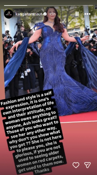 Kangana Ranaut defends Aishwarya Rai amid Cannes trolling: ‘She’s not ...