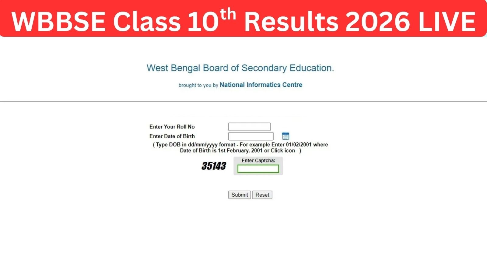 wbresults.nic.in, West Bengal WBBSE Madhyamik 10th Result 2026 Live ...