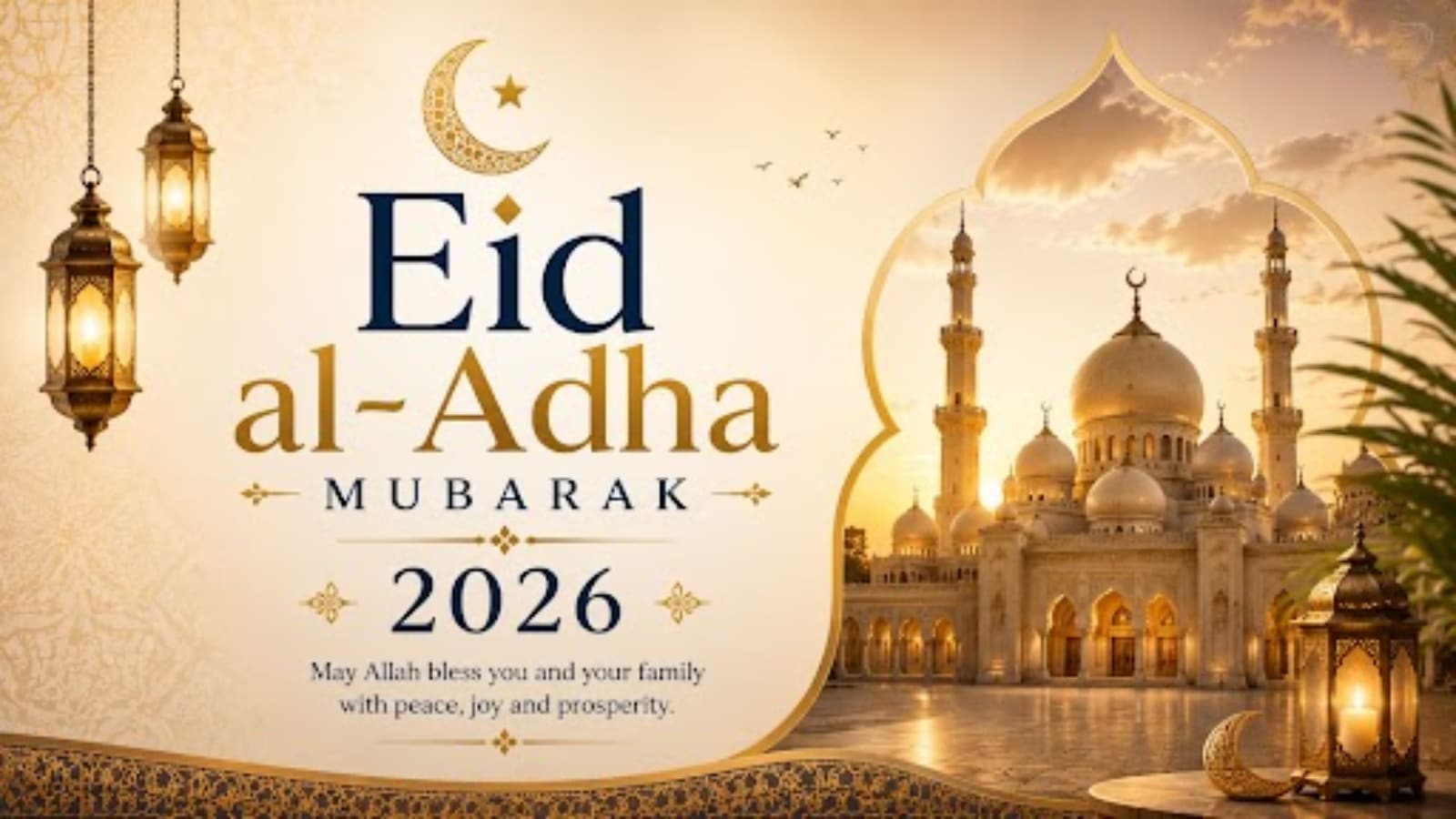 Bakrid 2026 Wishes Images: Happy Bakrid, Eid al-Adha Mubarak Quotes, HD ...