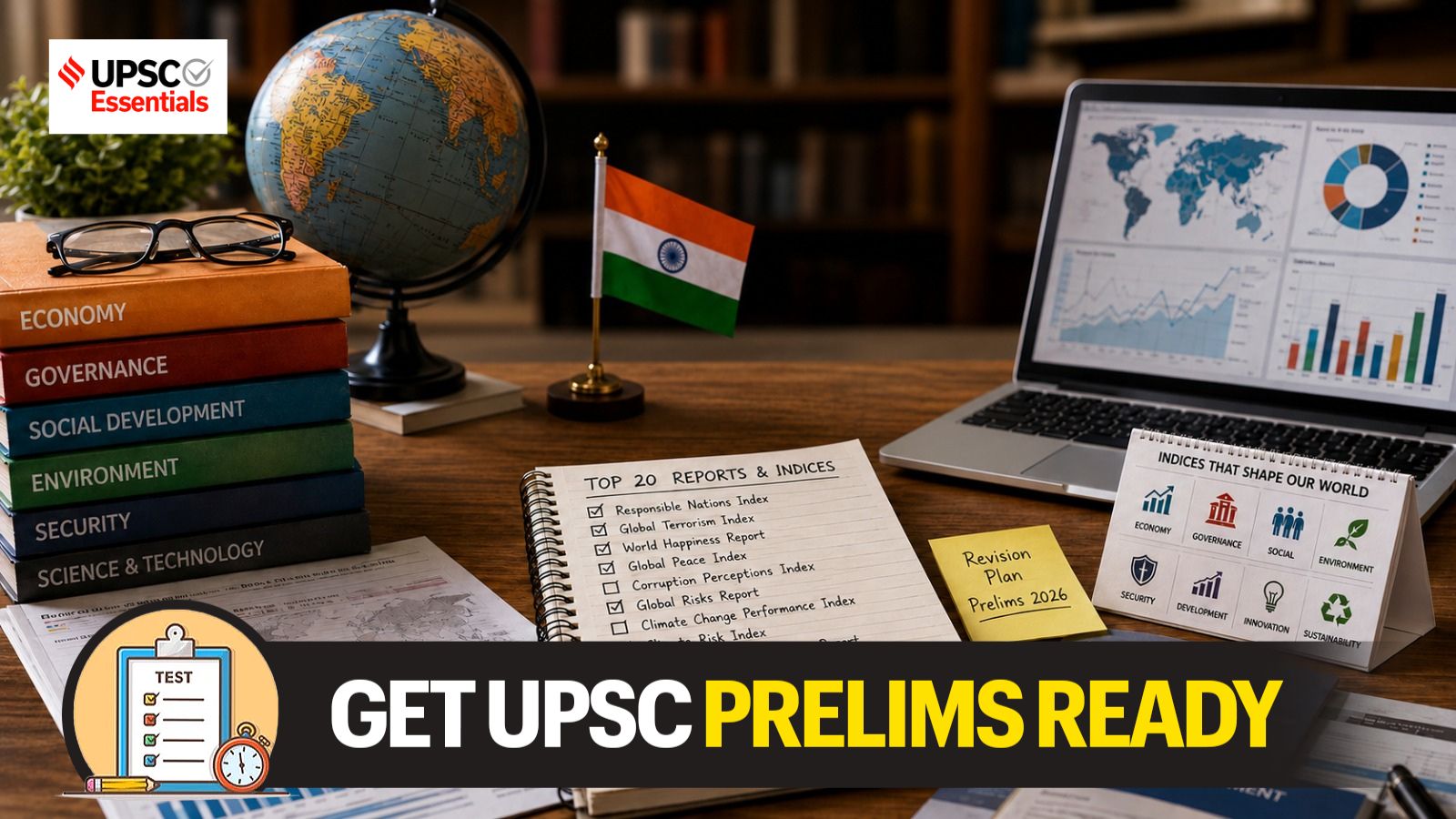 UPSC Prelims 2026 Revision Checklist: Top 20 Reports and Indices