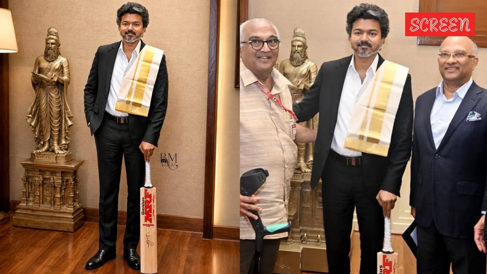 Tamil Nadu CM Vijay flaunts cricket bat signed by Virat Kohli. See pics ...