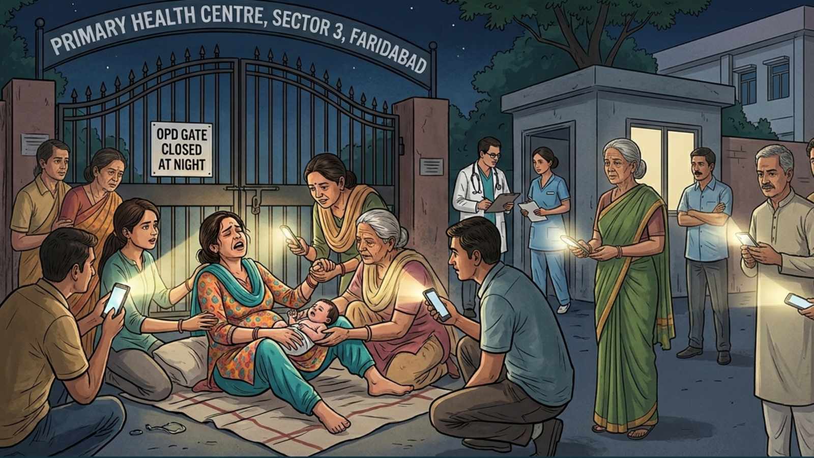 Woman delivers outside Faridabad health centre; Haryana govt orders ...
