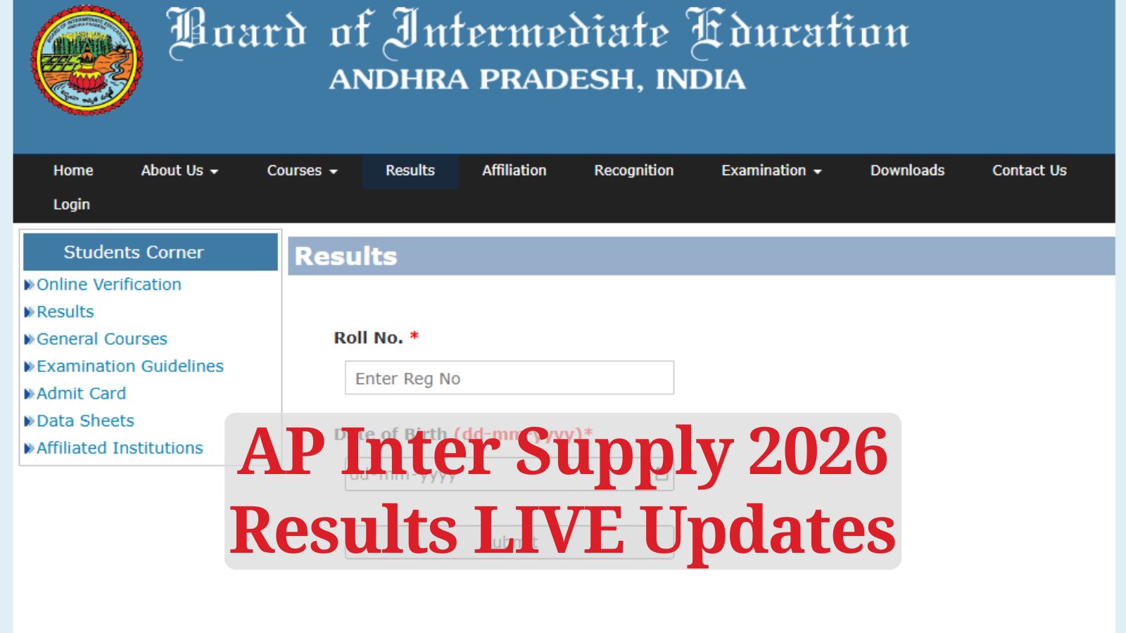 AP Inter Supplementary Results 2026 Live Updates: IPE AP Inter 1st 2nd ...