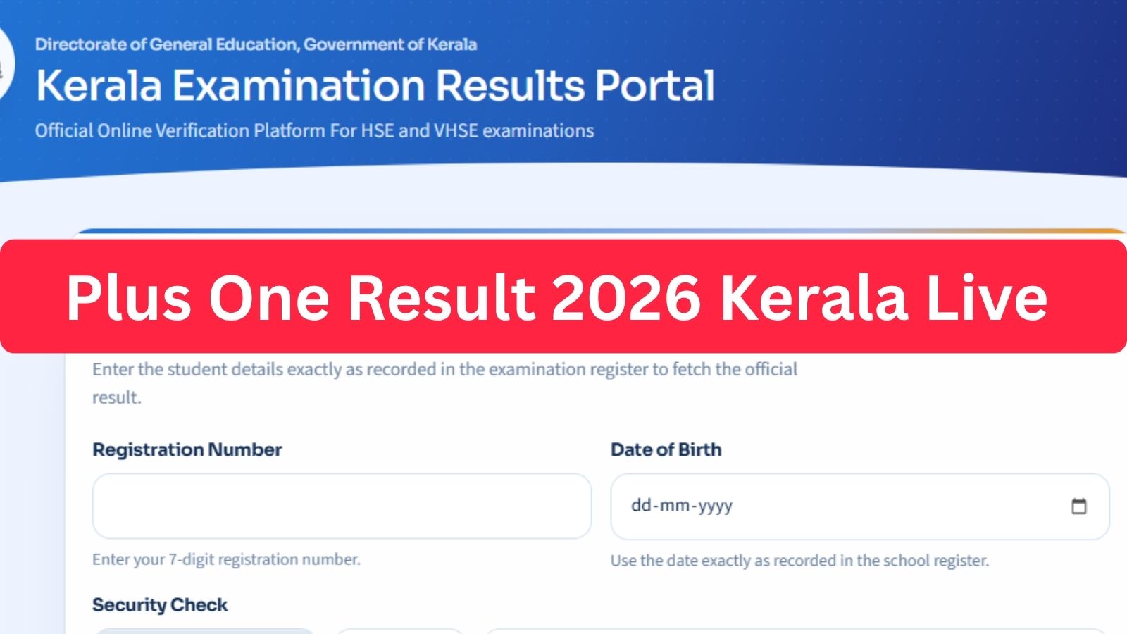 DHSE Kerala Plus One (+1) Result 2026 Link at results.hse.kerala.gov.in ...