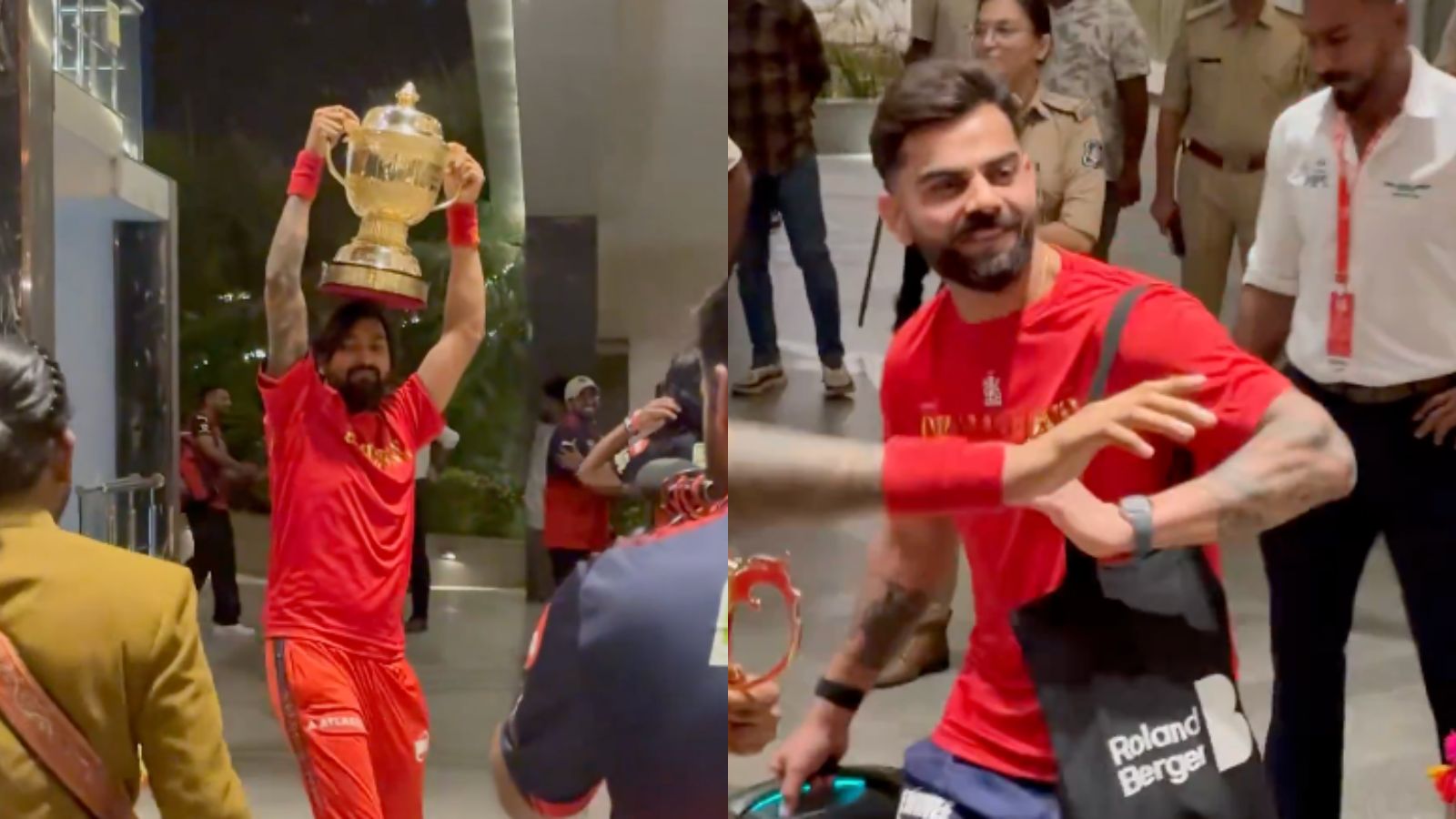 RCB win IPL: Virat Kohli, Krunal Pandya dance to dhol beats