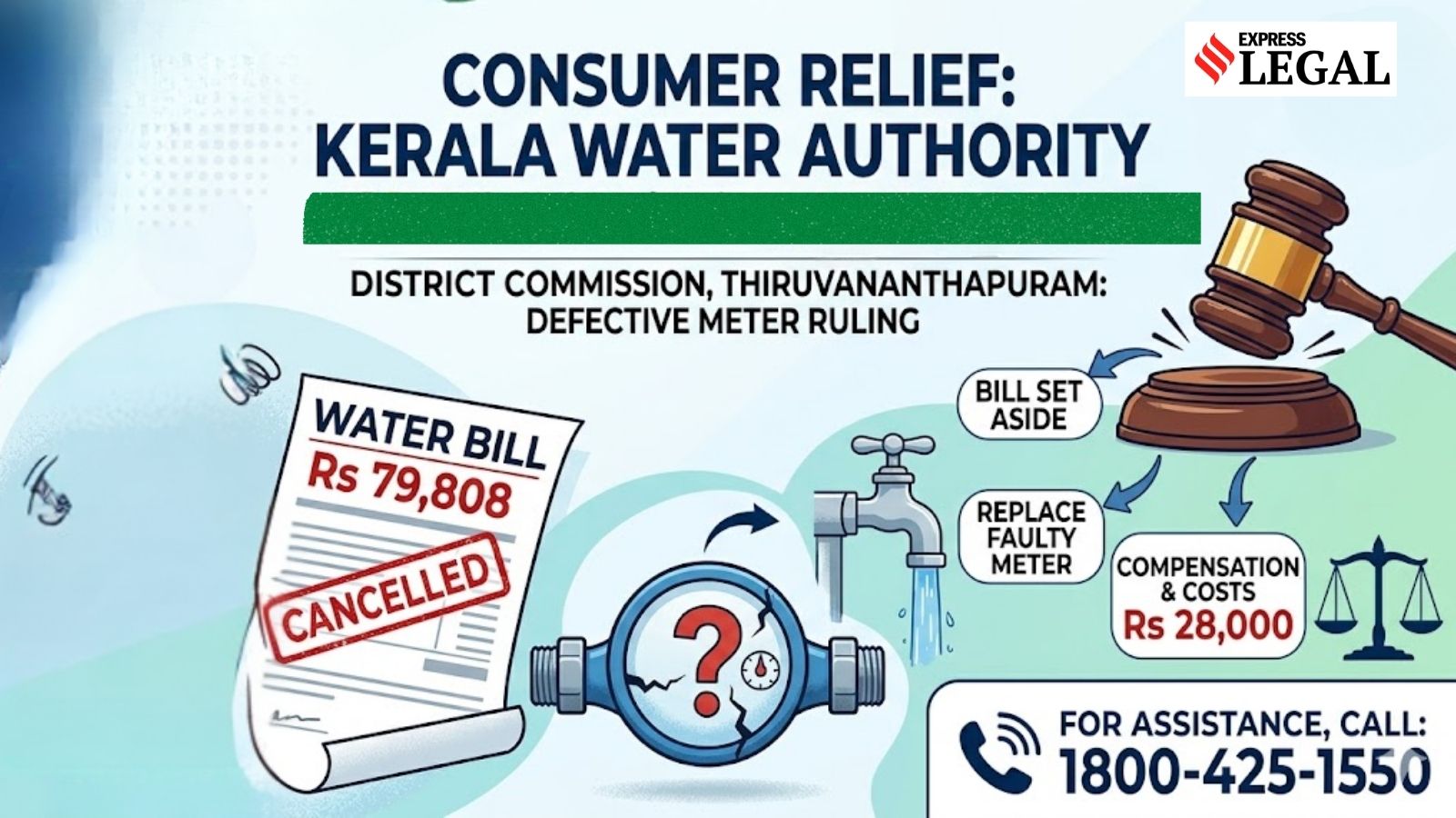 Faulty water meter leads to Rs 79,808 bill, consumer wins Rs 28,000 ...