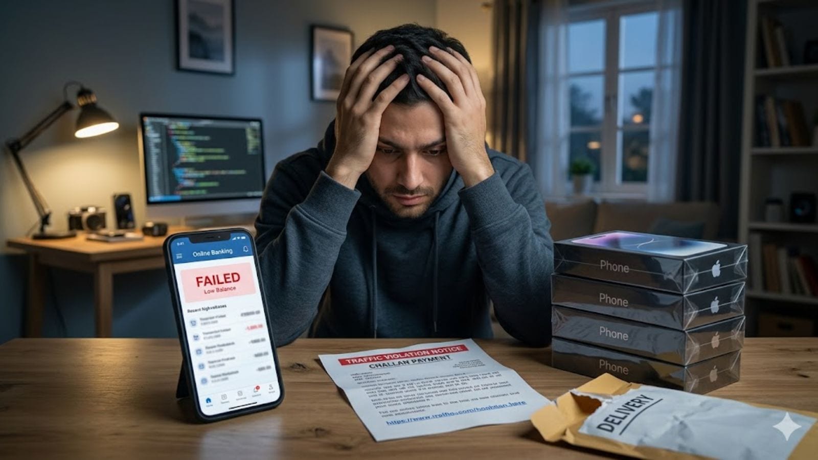 Techie loses 4.76 lakh after clicking fake traffic challan link ...