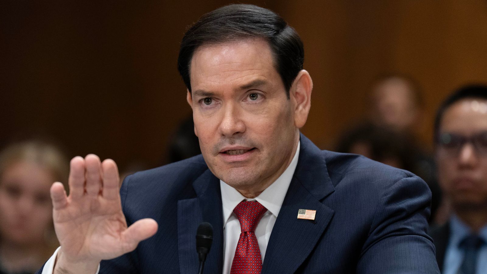 Marco Rubio warns Iran on Hormuz, says US wants Russia oil waivers ended