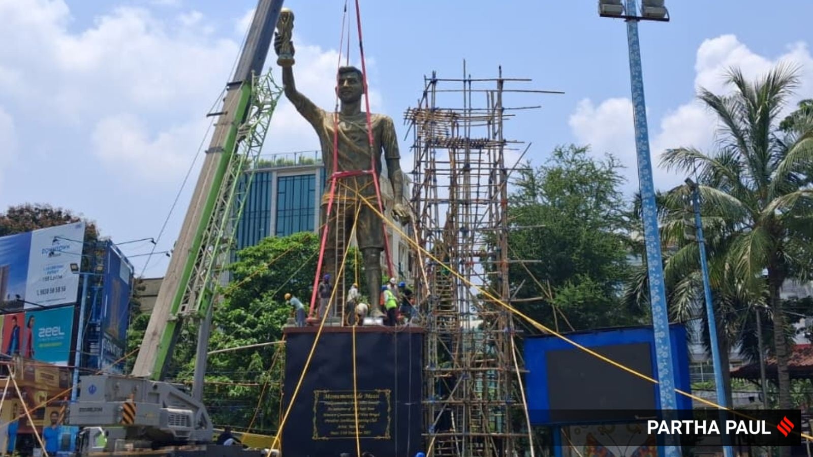 Lionel Messi statue to be relocated amid safety concerns; dismantling ...