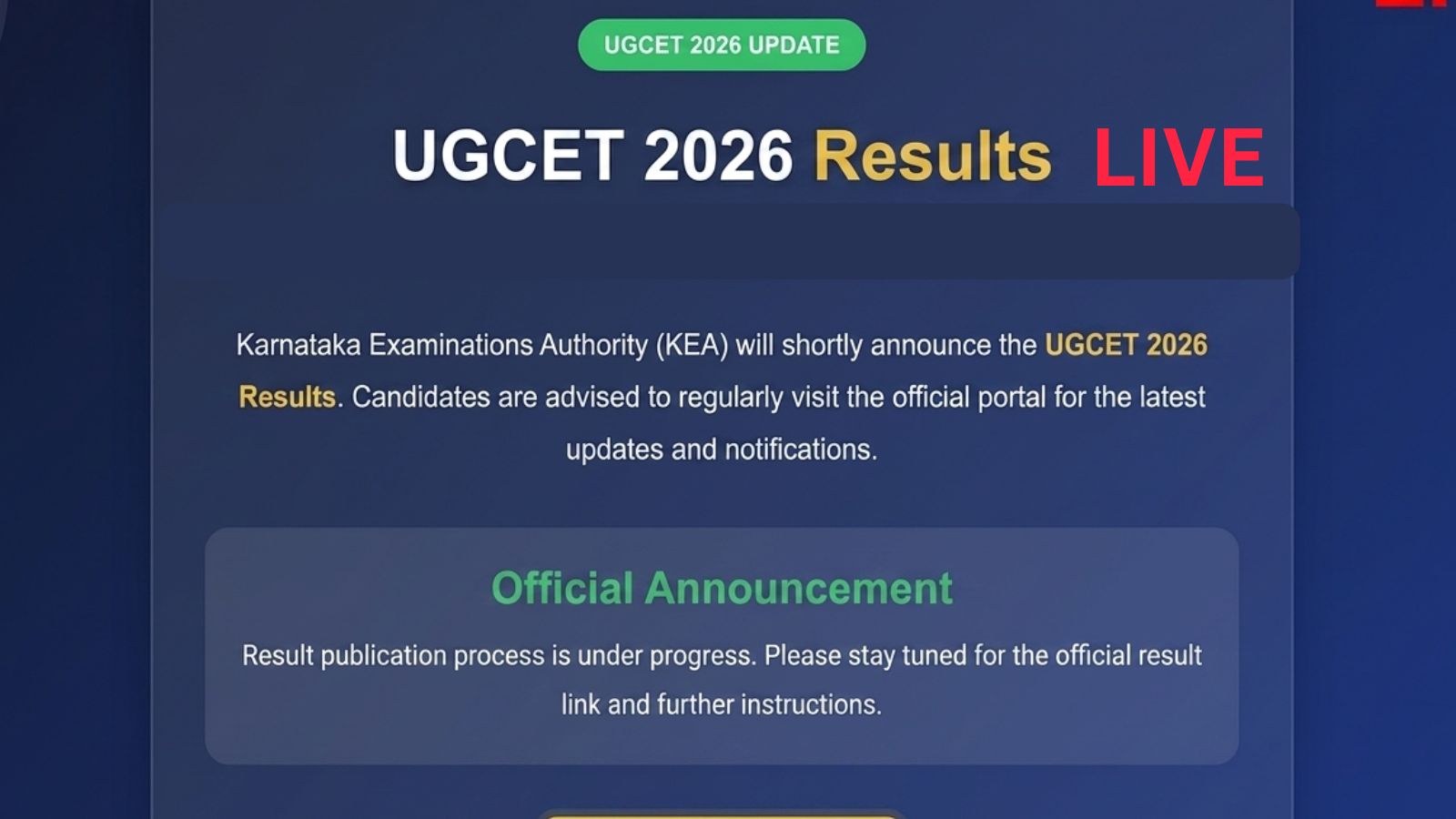 Karnataka KCET Result 2026 Highlights: Rank cards out, KEA seeks marks ...
