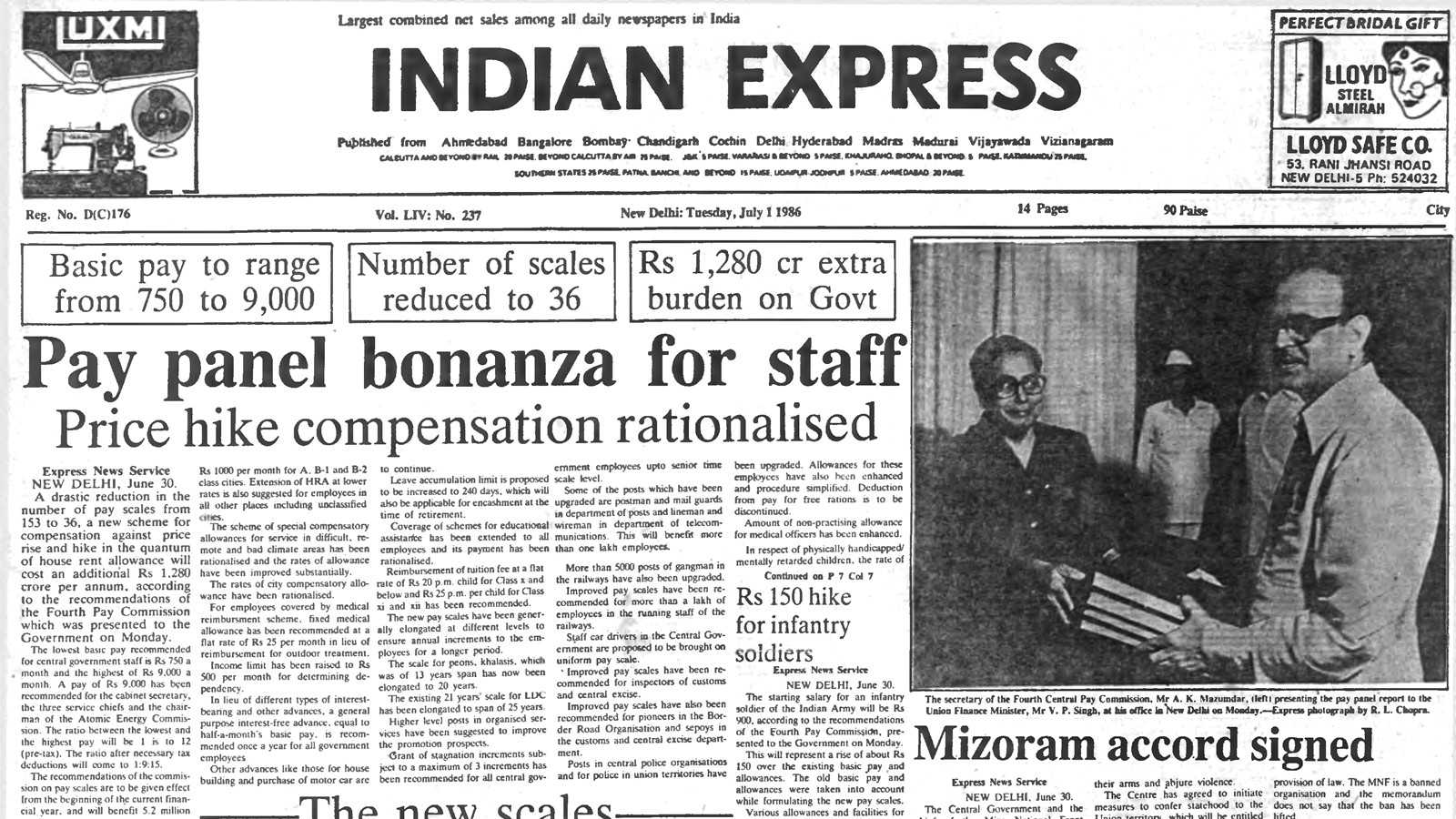 40 years ago July 1, 1986: Mizoram accord signed | The Indian Express